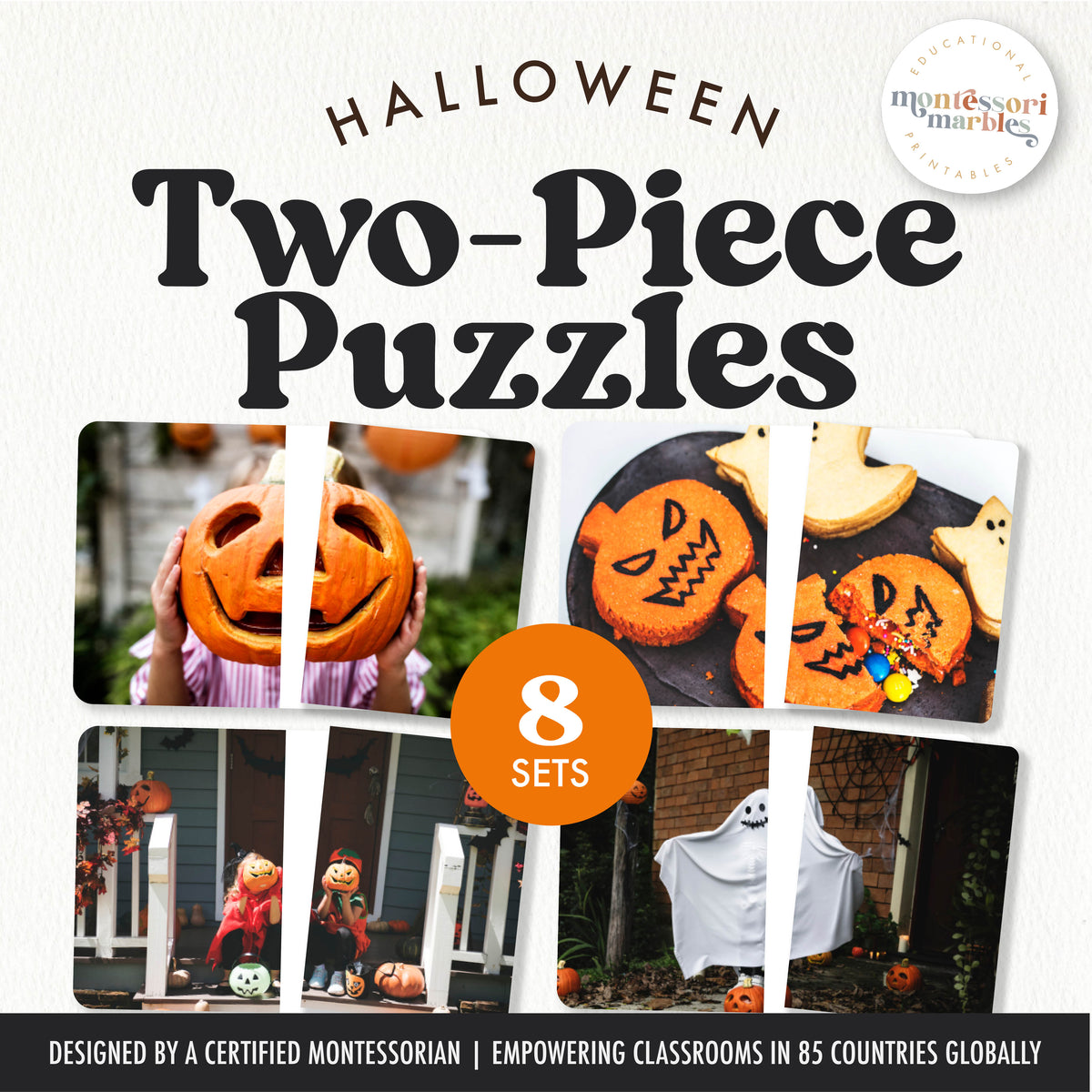 Halloween Complete the Pictures | 8 Sets Two-Piece Matching Ages 3-5 ...