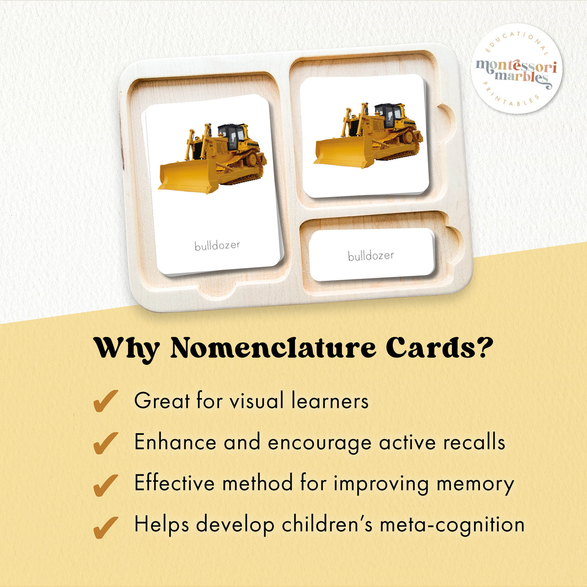 Large Vehicles Nomenclature Cards – Montessori Marbles