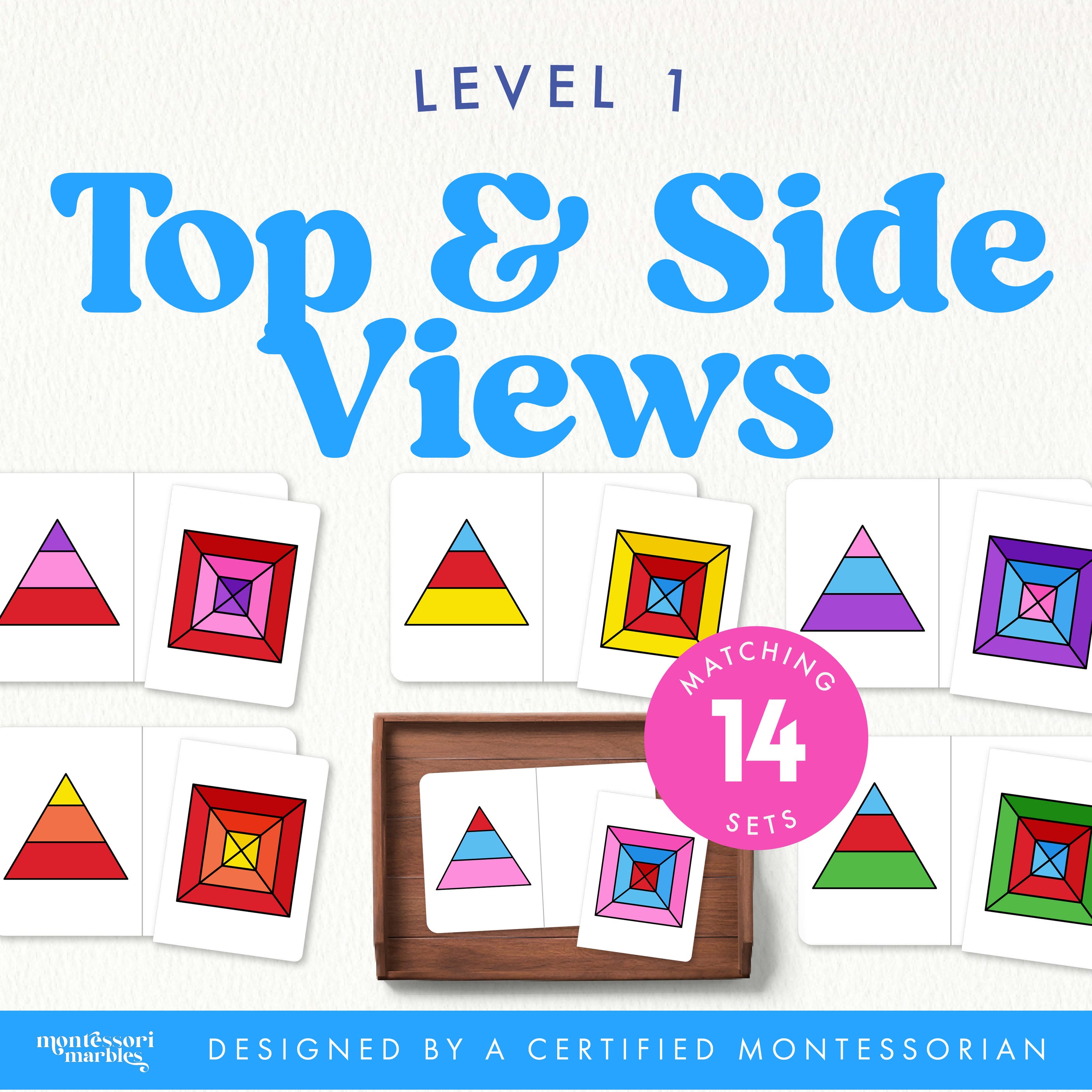 Top & Side Views Level 1 | Spatial Reasoning Ages 6-12 PDF — Montessori ...