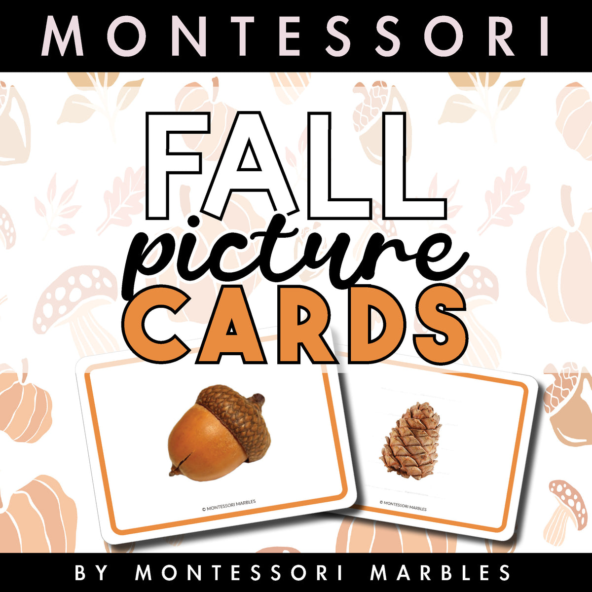 Fall Picture Cards | 12 Autumn Objects Toddler Vocabulary 1-3 Free PDF ...