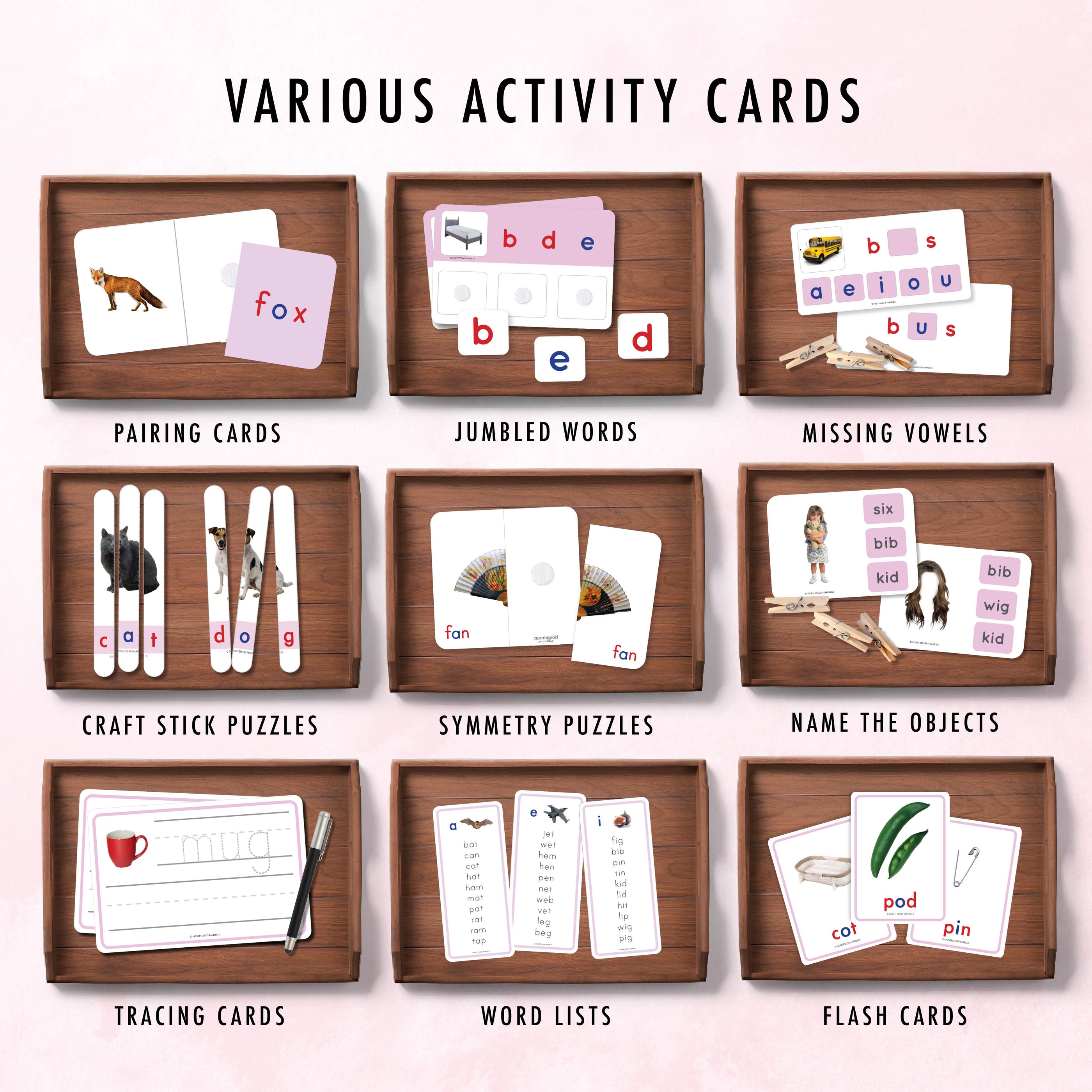 Montessori Pink Series Bundle | Reading Activities Ages 3-6 ...