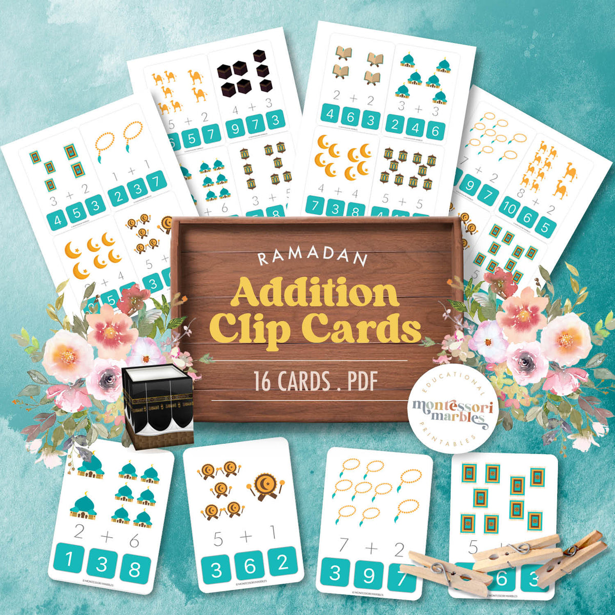 Ramadan Addition Clip Cards | Islamic Math Activity Ages 5-7 PDF ...