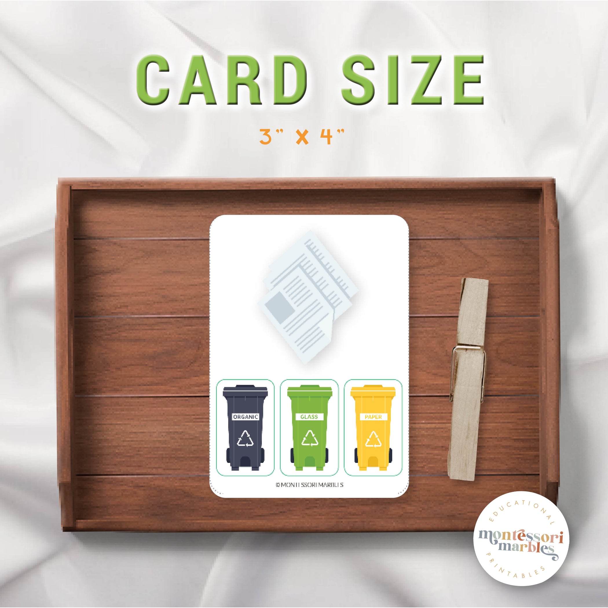 Earth Day Clip Cards | 24 Recycling Sorting Activity Ages 4-7 PDF ...