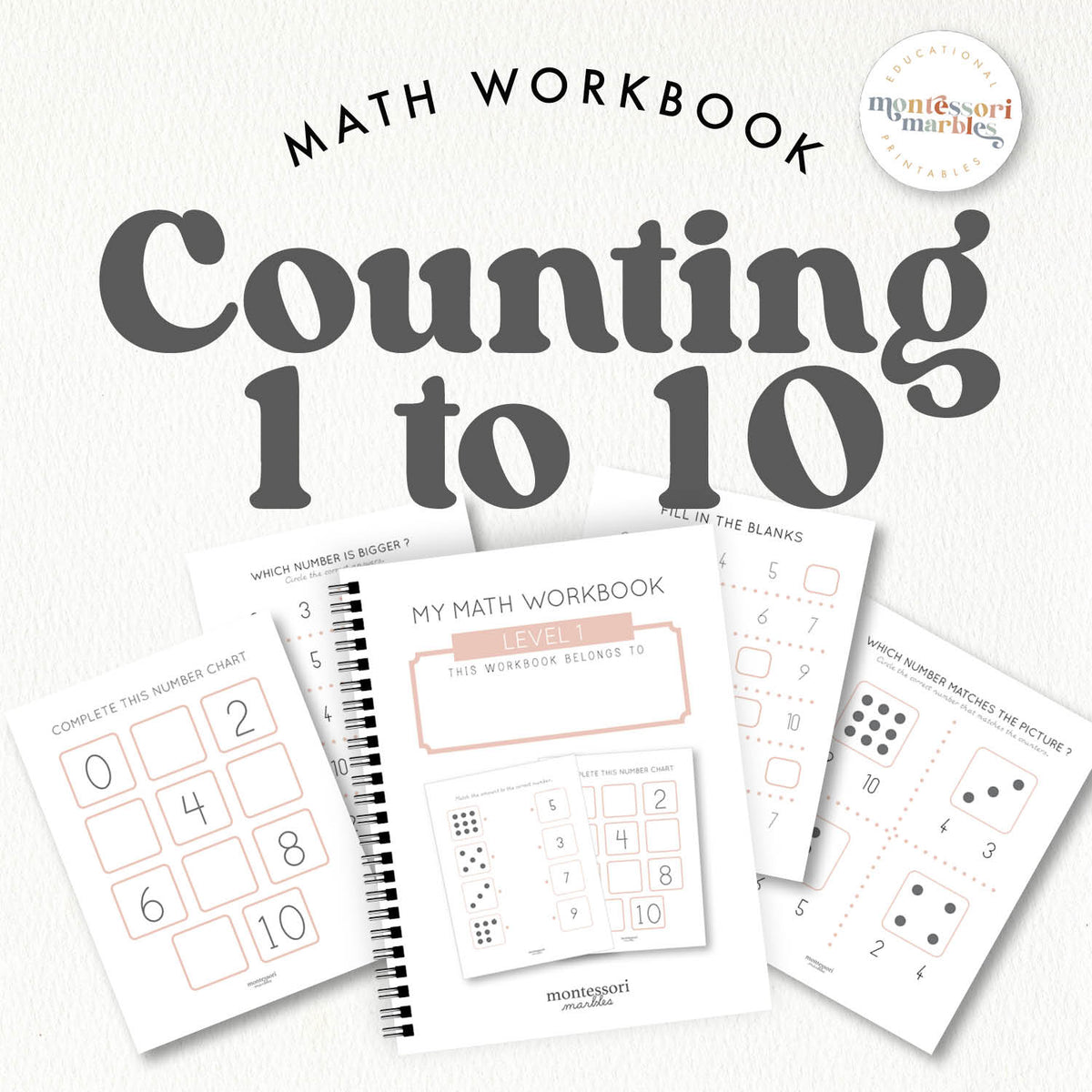 Beginner Math Workbook | Preschool Numbers Counting Ages 3-5 PDF ...