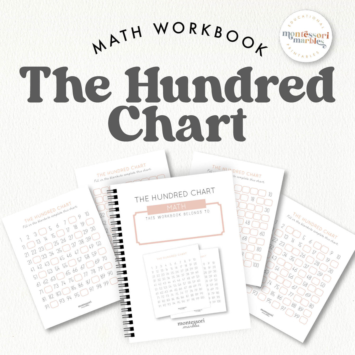 Hundred Chart Workbook | Number Practice Ages 4-6 | Math Printable PDF ...