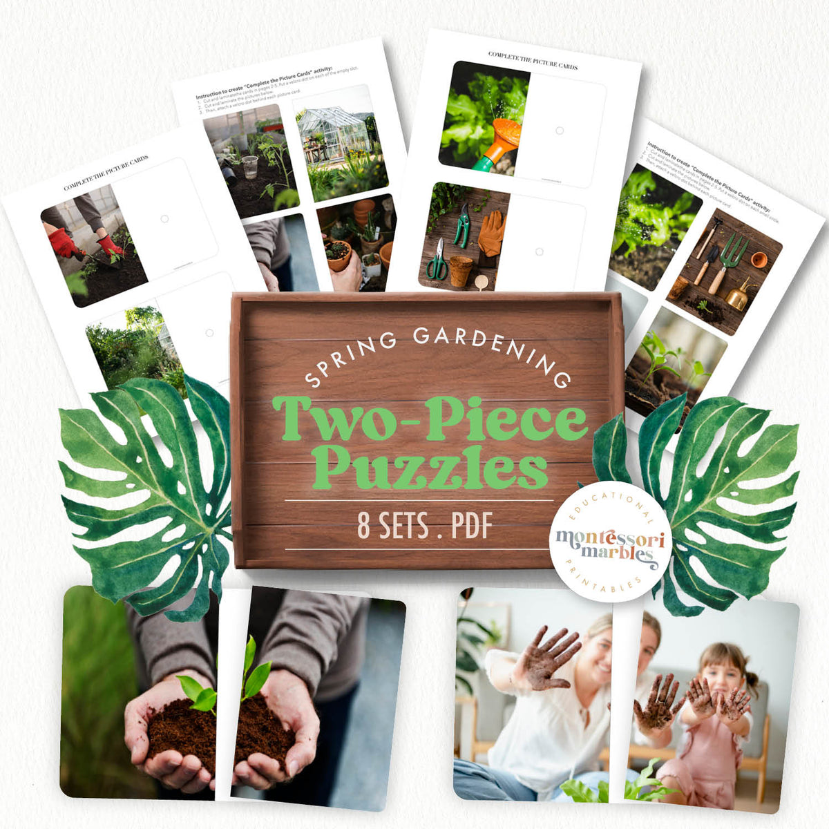 Gardening Complete the Pictures | 8 Sets Spring Matching Game Ages 3-6 ...