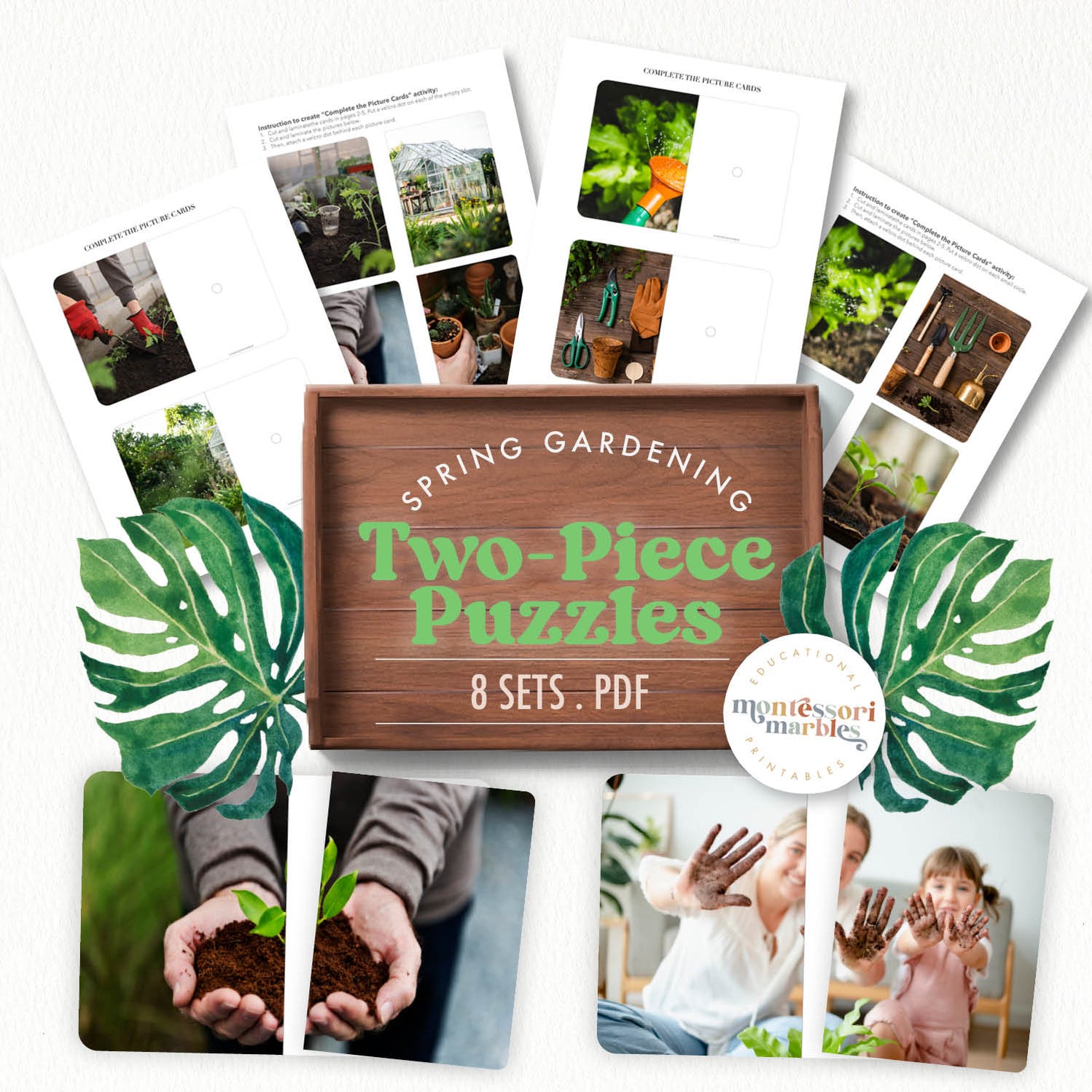 Gardening Complete the Pictures | 8 Sets Spring Matching Game Ages 3-6 ...