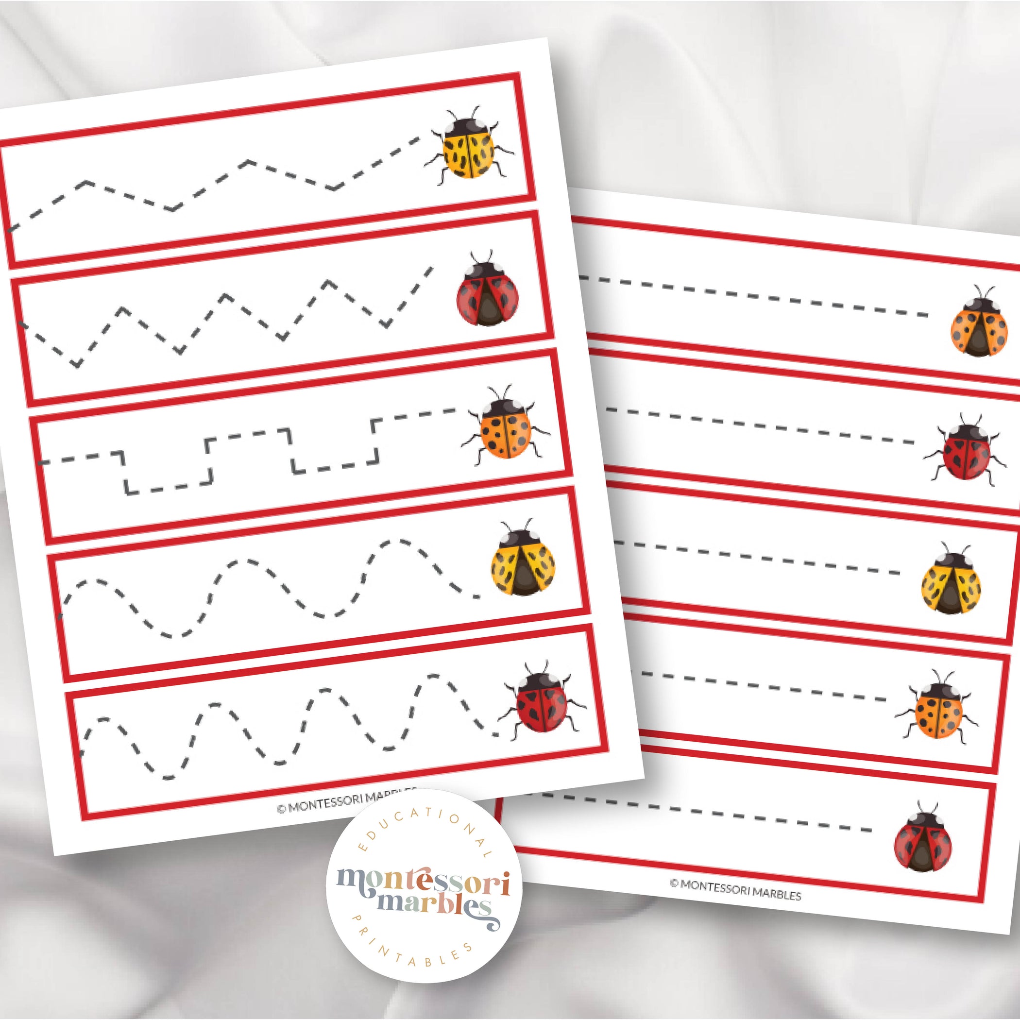 Ladybug Cutting Strips | Scissor Practice Fine Motor Skills Ages 2-5 ...