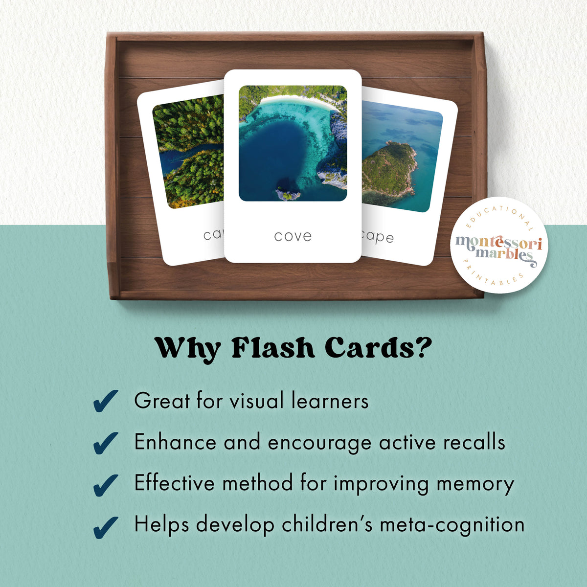 Landforms Flash Cards – Montessori Marbles