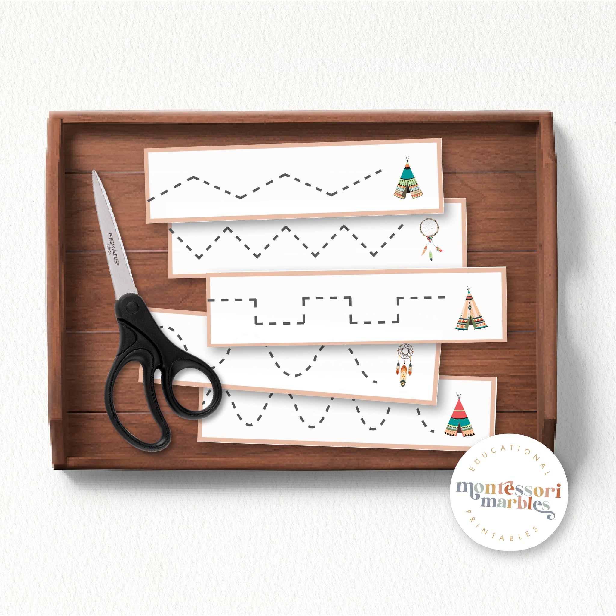 Native American Cutting Strips – Montessori Marbles