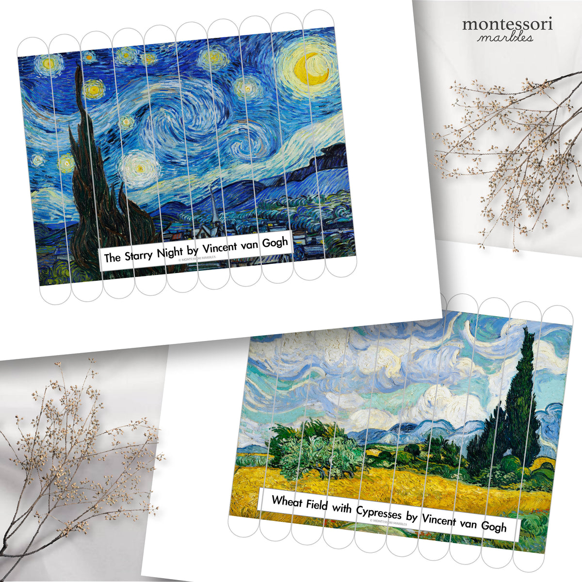 Vincent Van Gogh Craft Stick Puzzles – Montessori Marbles