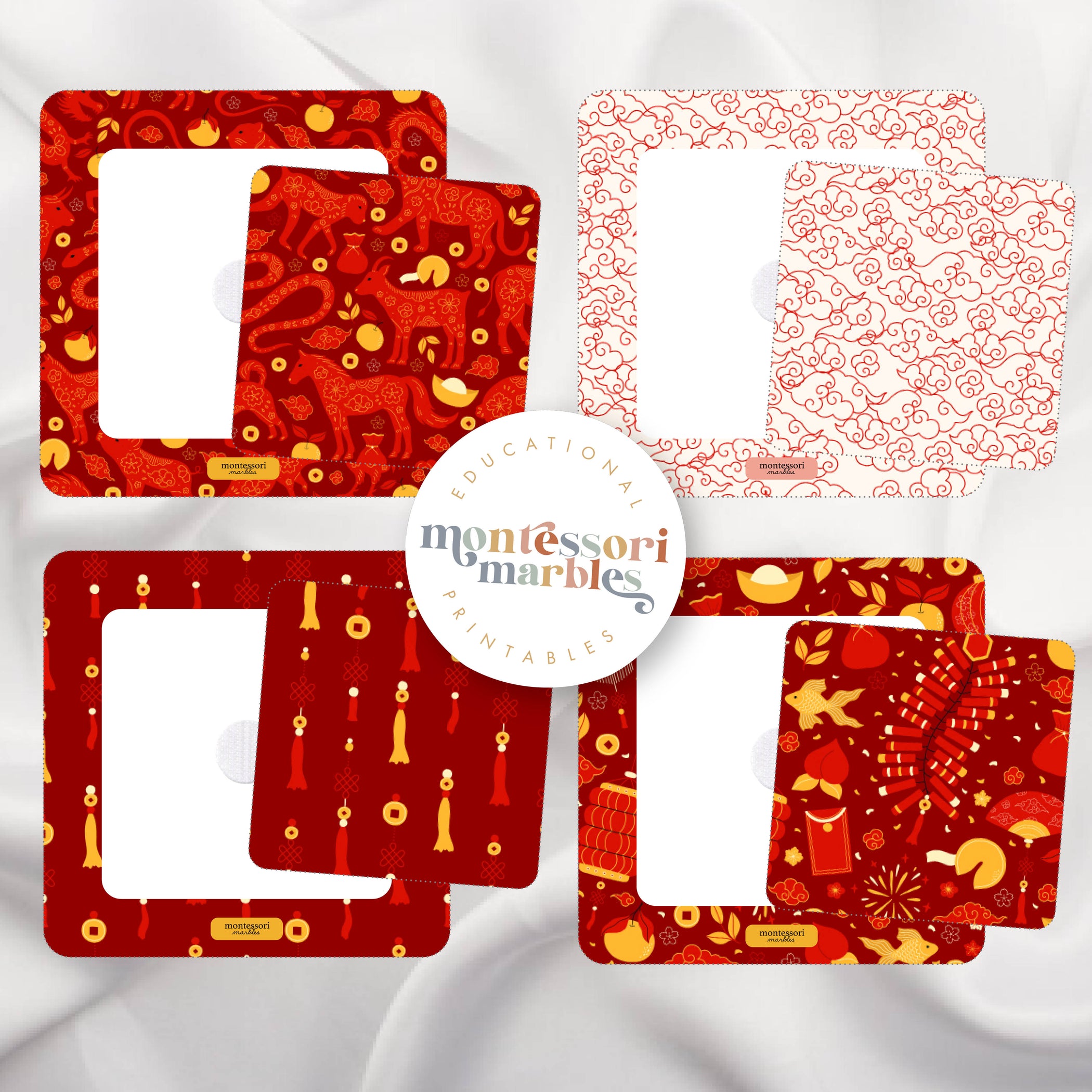Lunar New Year Pattern Matching | 8 Sets Visual Skills Ages 3-6 PDF ...