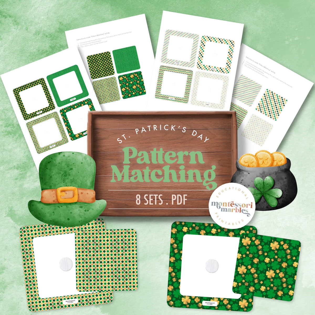St Patrick's Day Pattern Matching | Visual Skills Ages 2-5 | March ...