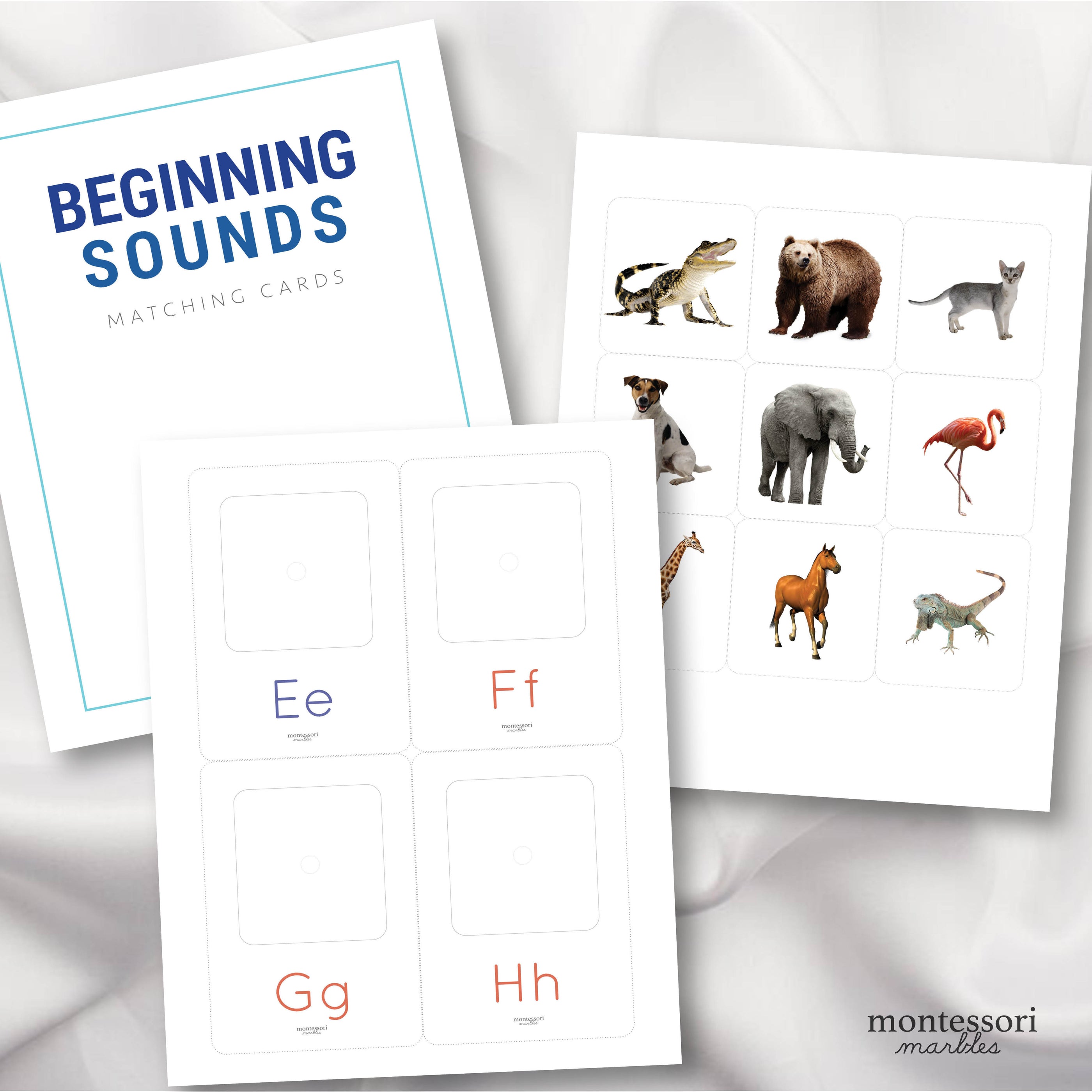 Beginning Sounds Matching Cards | Phonics Activity Ages 4-6 Letter ...