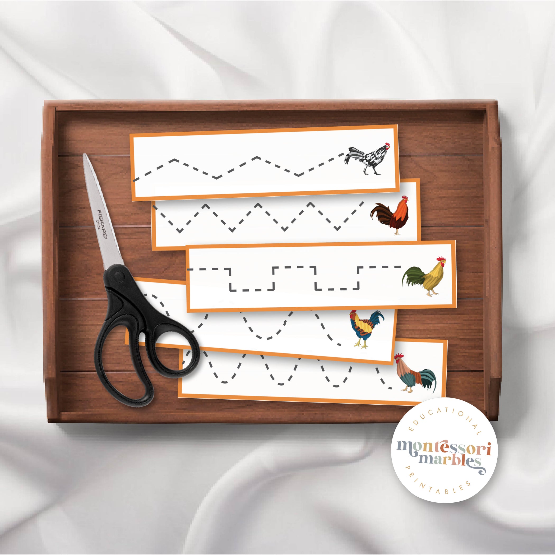 Chicken Cutting Strips | Scissor Practice Ages 2-5 Fine Motor Skills ...