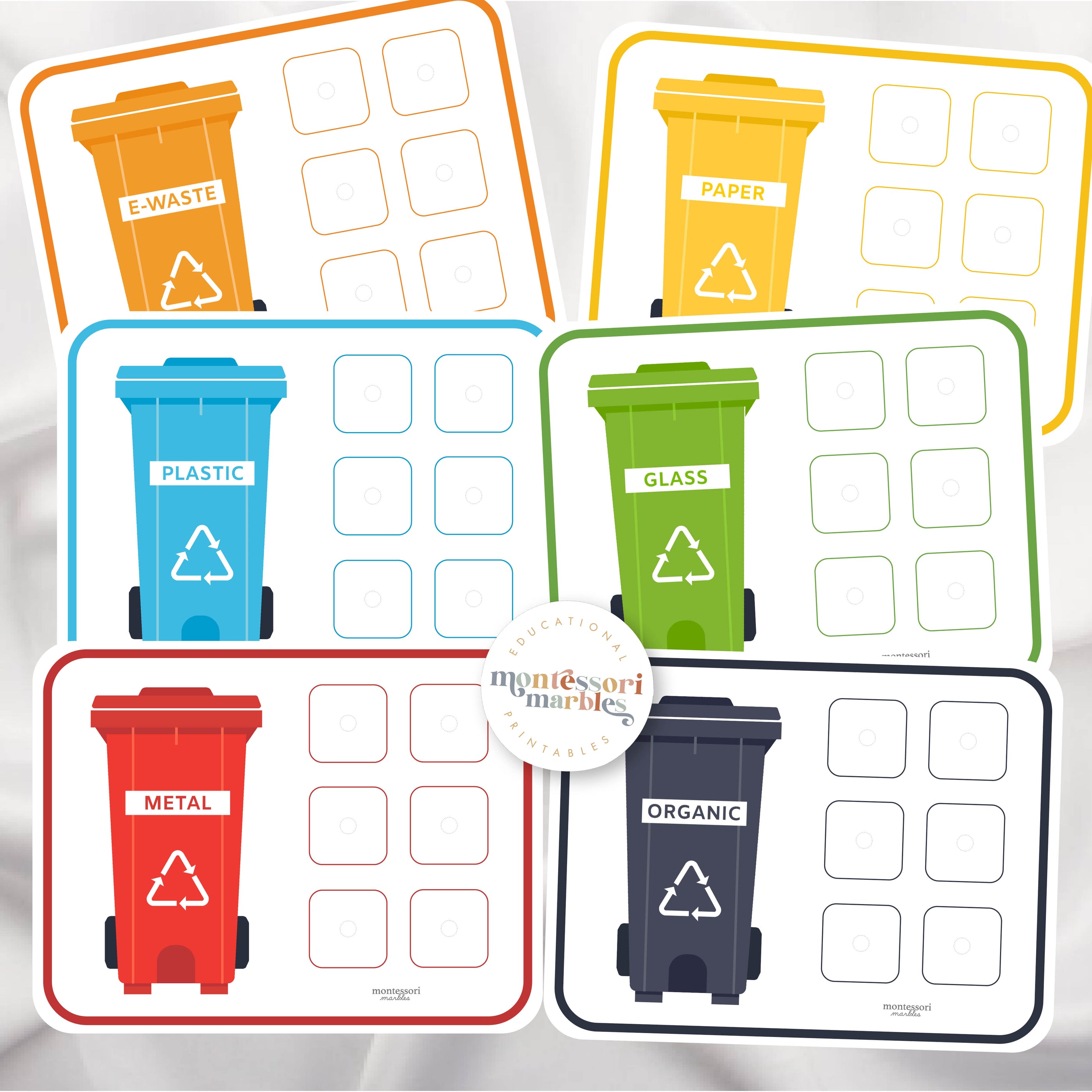 Earth Day Recyclable Sorting Cards | 6 Categories Ecology Ages 4-7 ...