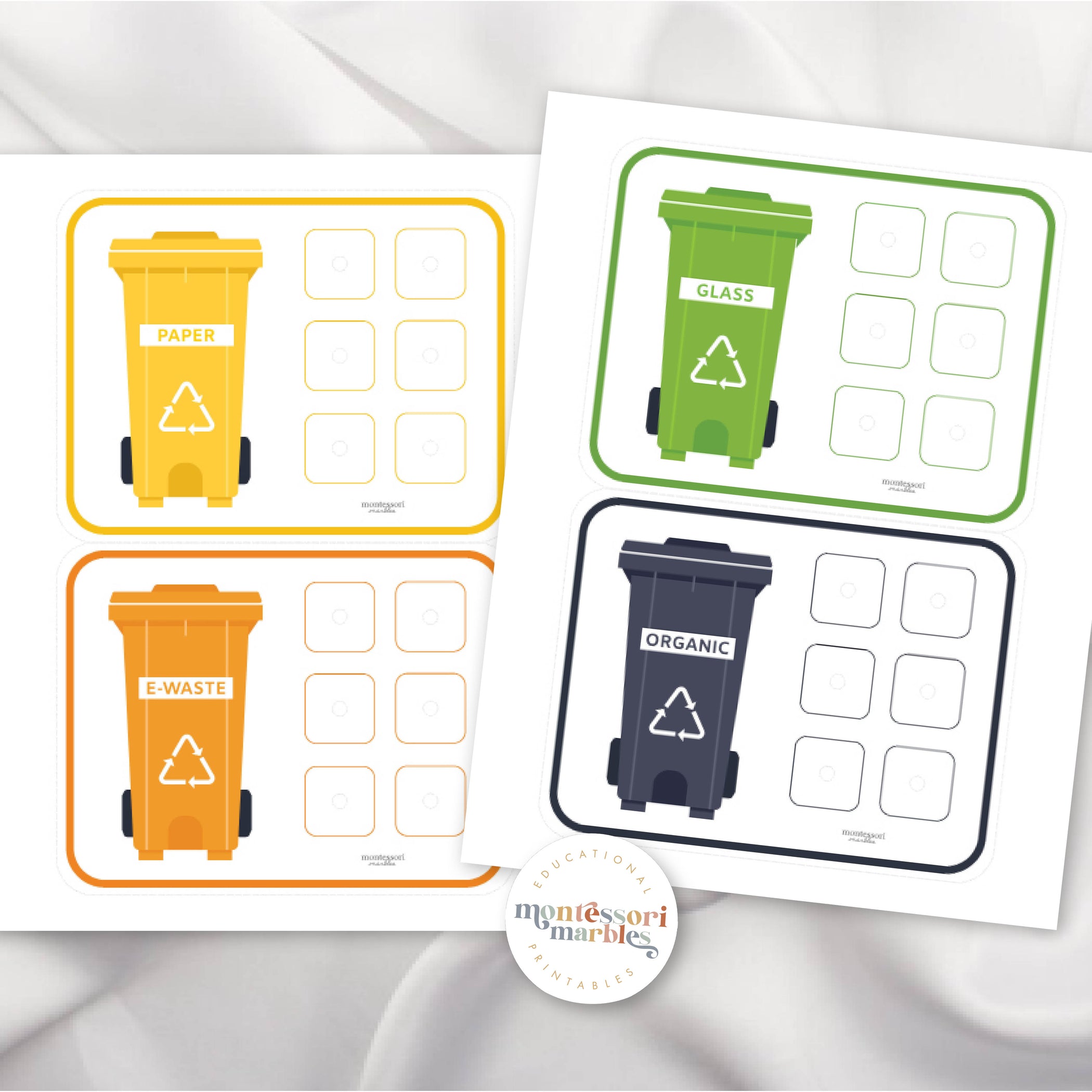 Earth Day Recyclable Sorting Cards | 6 Categories Ecology Ages 4-7 ...