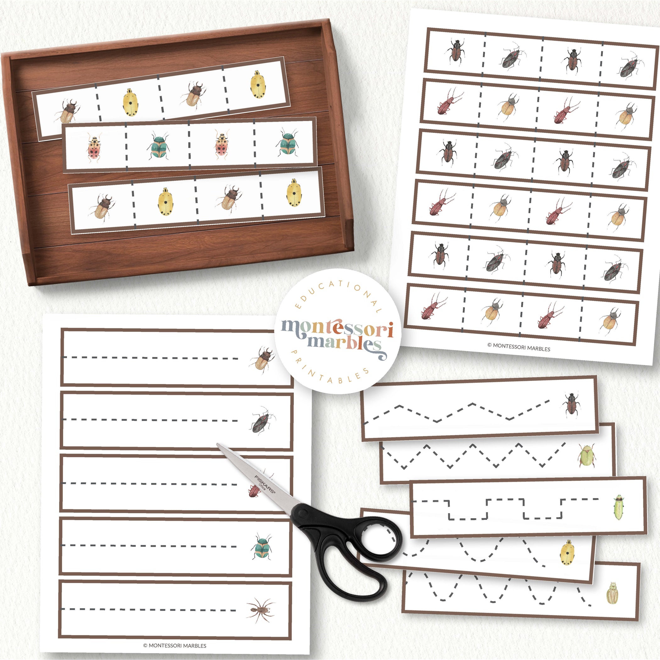 Bugs Cutting Strips | Scissor Practice Ages 2-5 Fine Motor Skills ...