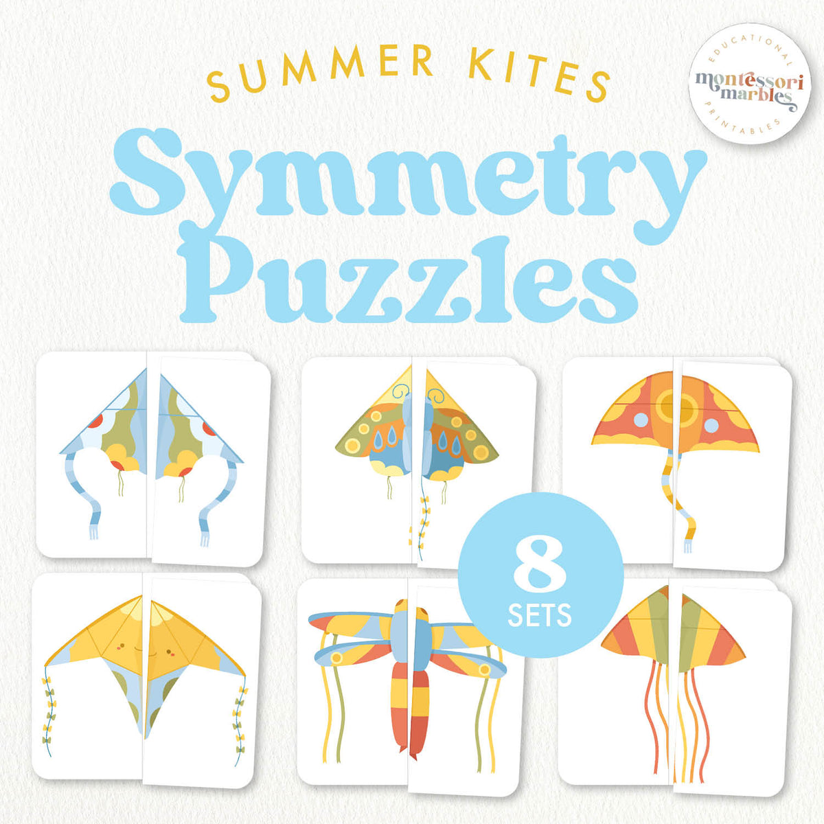 Kites Two-Piece Puzzles | 8 Sets Summer Matching Game Ages 2-5 PDF ...