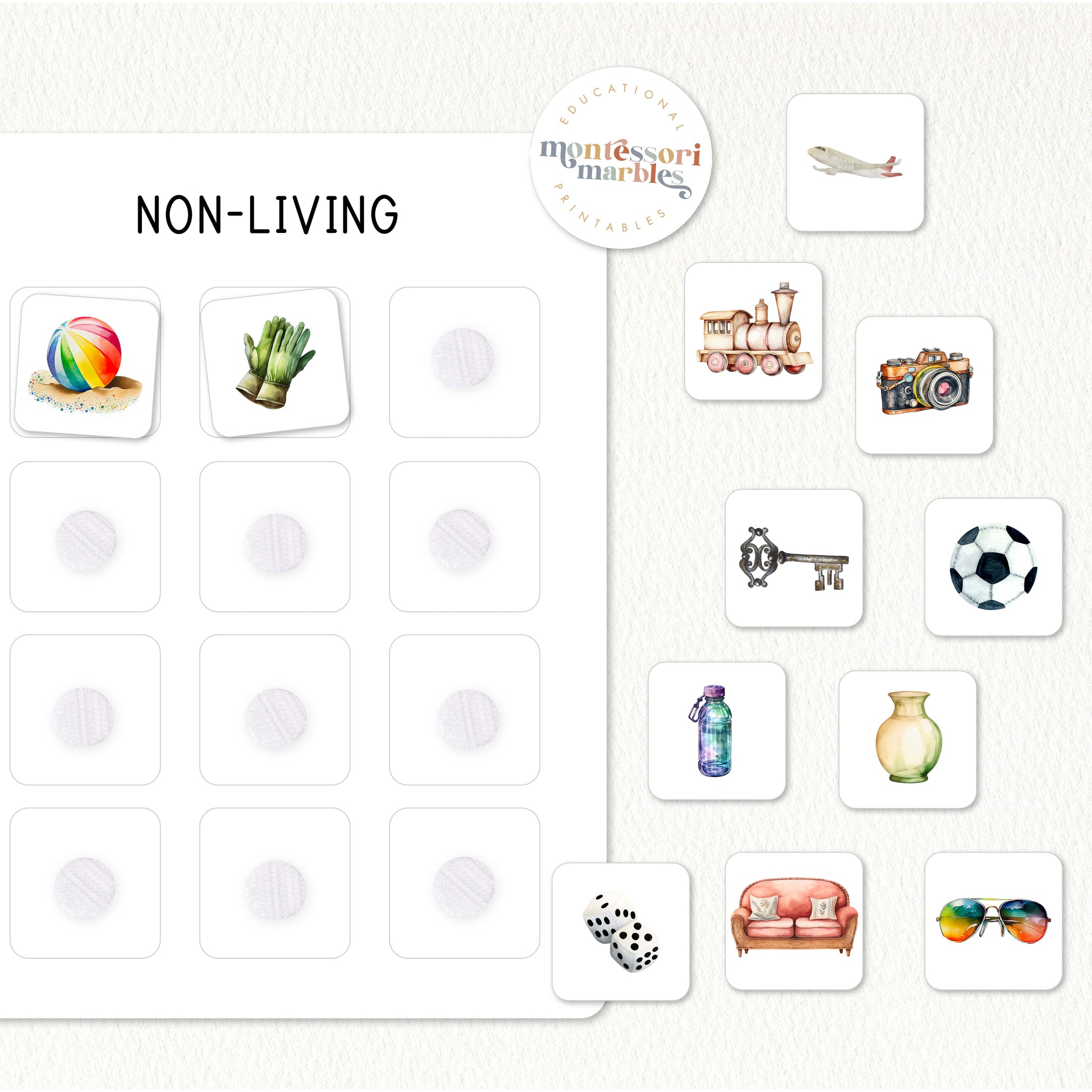 Living and Non Living Sorting Cards – Montessori Marbles