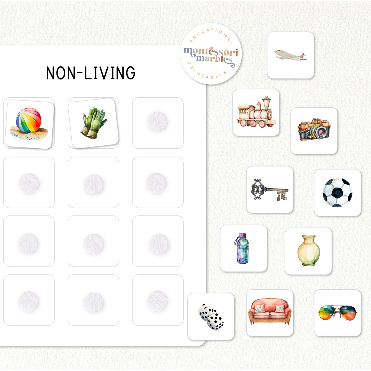 Living and Non Living Sorting Cards – Montessori Marbles