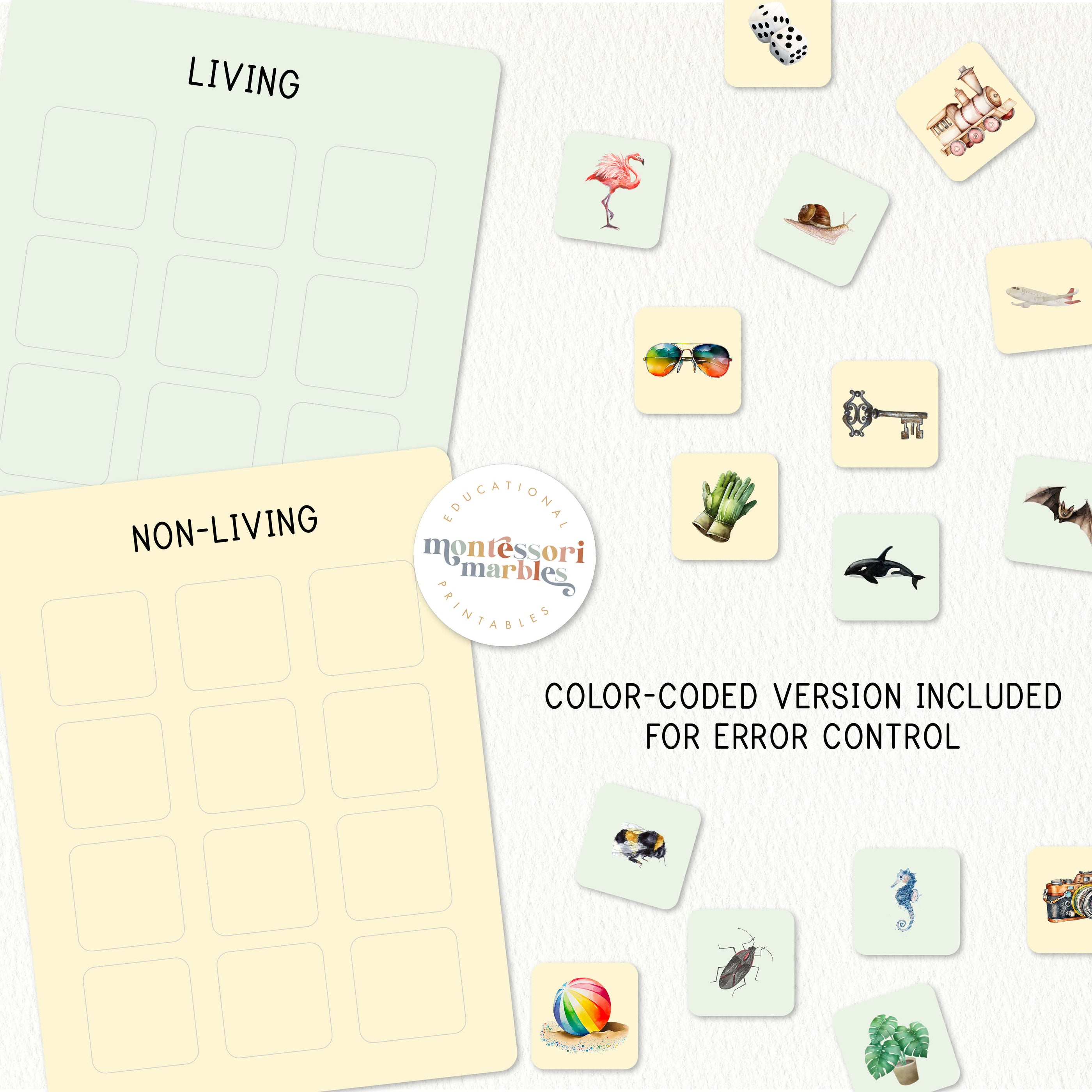 Living and Non Living Sorting Cards | 24 Science Classification Ages 3 ...