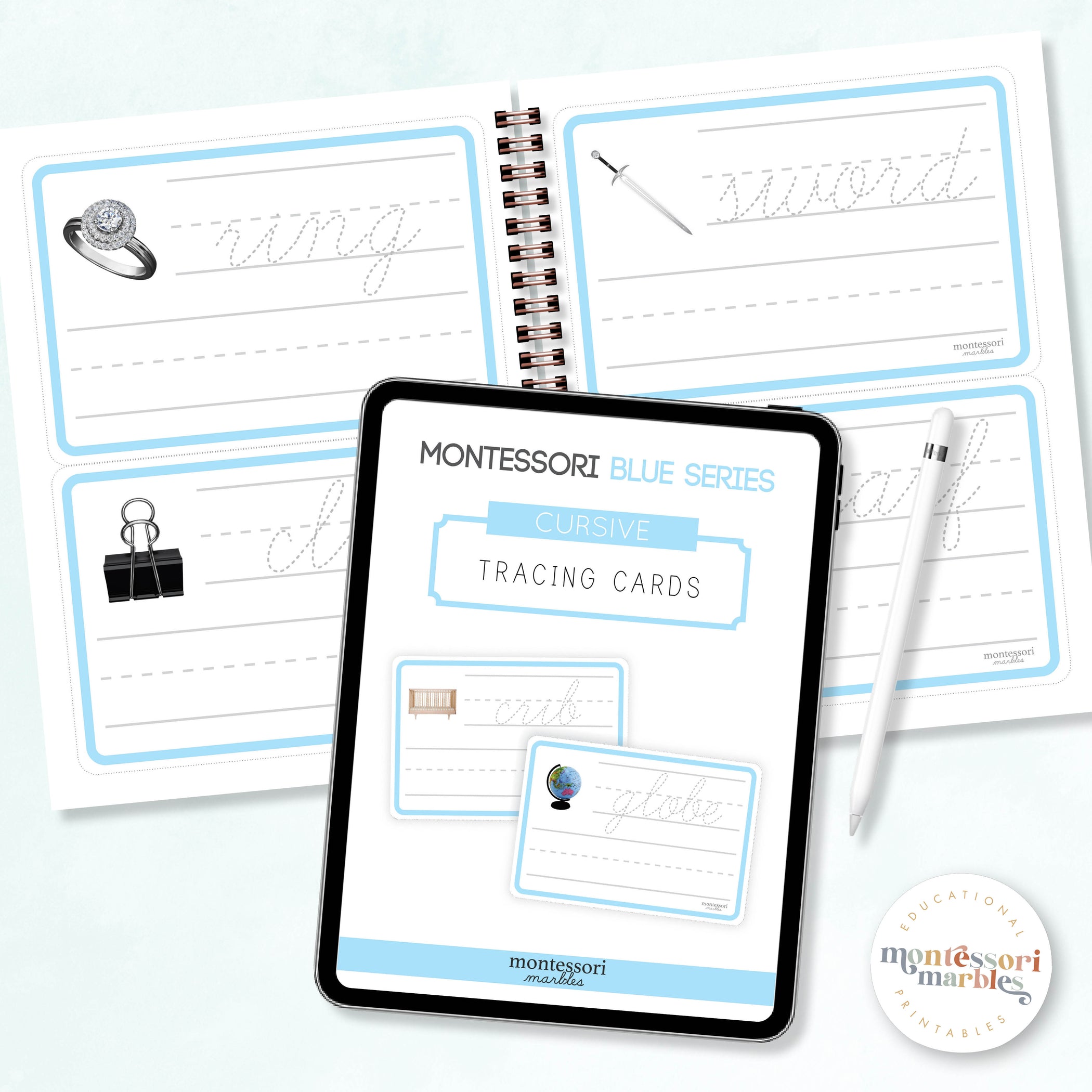 Blends Cursive Tracing | Handwriting Practice Ages 6-8 — Montessori Marbles