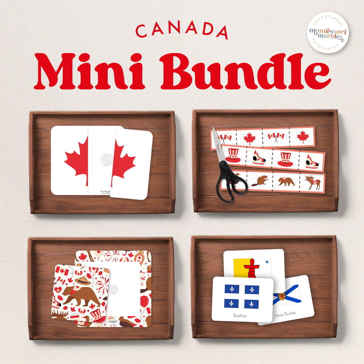 Canada Mini Bundle | 4 Geography Activities Ages 3-6 Flags Provinces ...