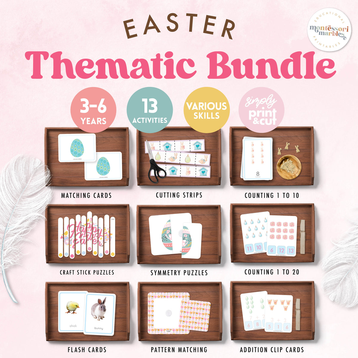Easter Activities Bundle | Spring Crafts Ages 2-6 | 9 Printables ...