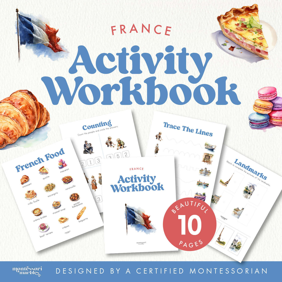 France Activity Workbook | 10 Pages Geography Culture Study Ages 5-10 ...