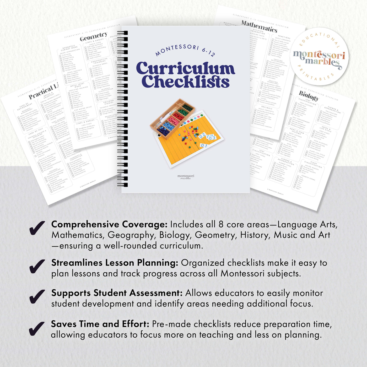 Montessori Elementary Curriculum | Ages 6-12 Checklist — Montessori Marbles