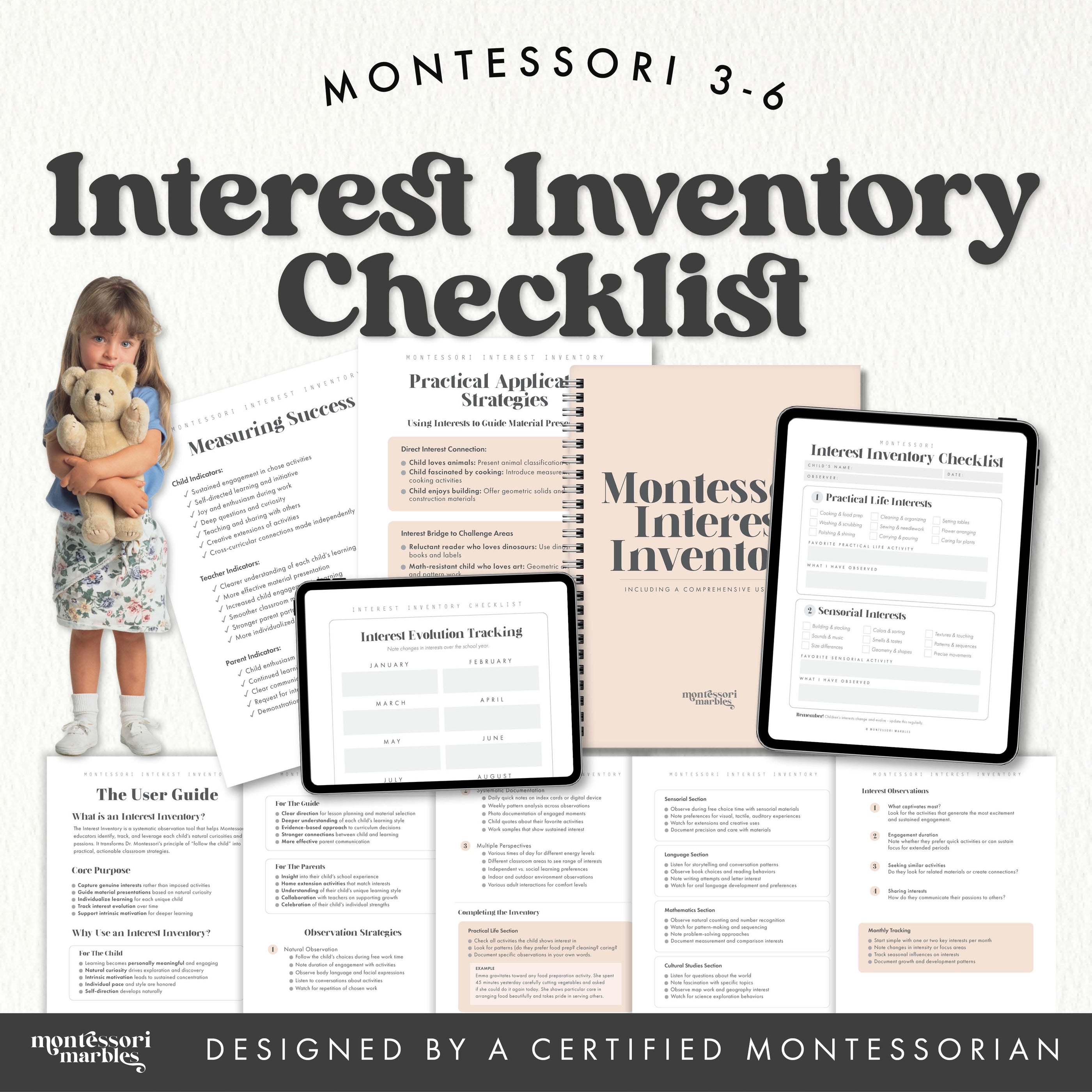 Montessori Interest Inventory Checklist | Student Assessment Ages 3-12 ...
