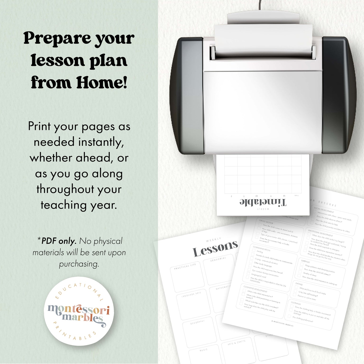 Montessori Printables & Worksheets for Preschool, Kindergarten & Pre-K ...