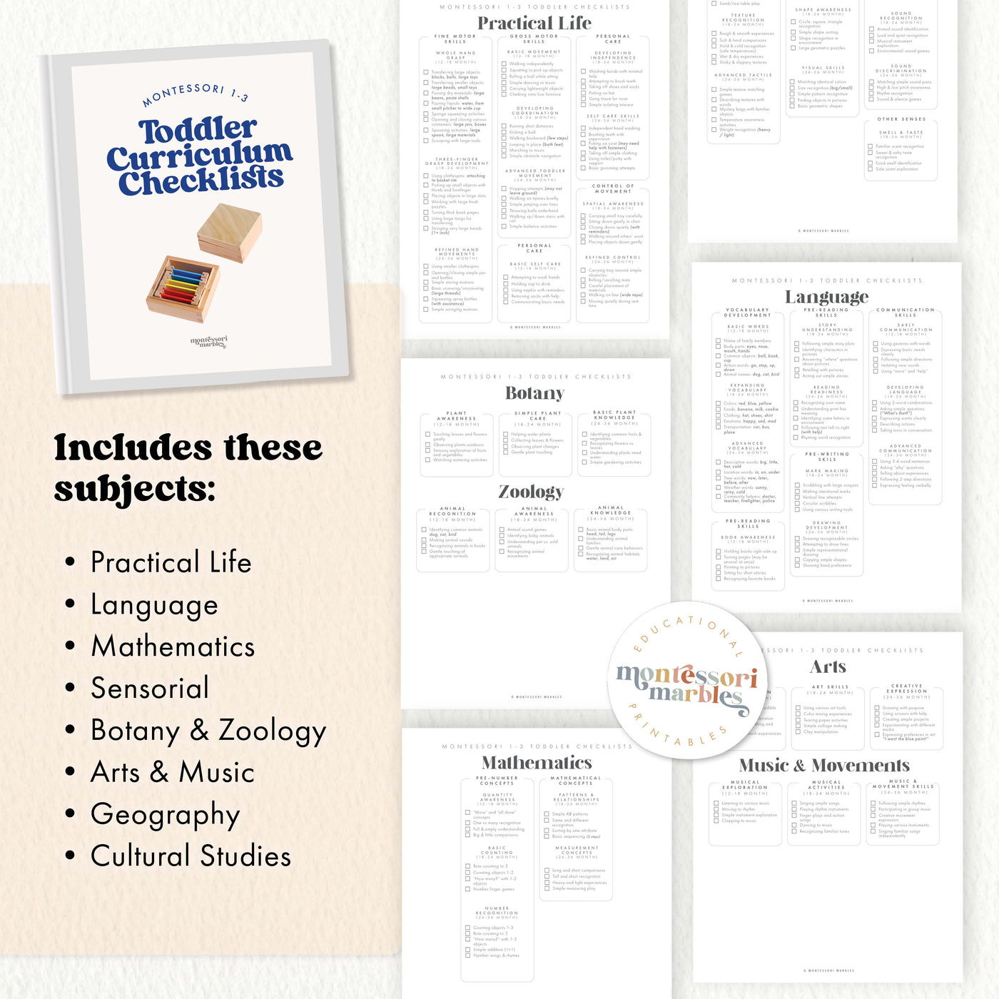 Montessori Toddler Curriculum | Activities Ages 1-3 — Montessori Marbles