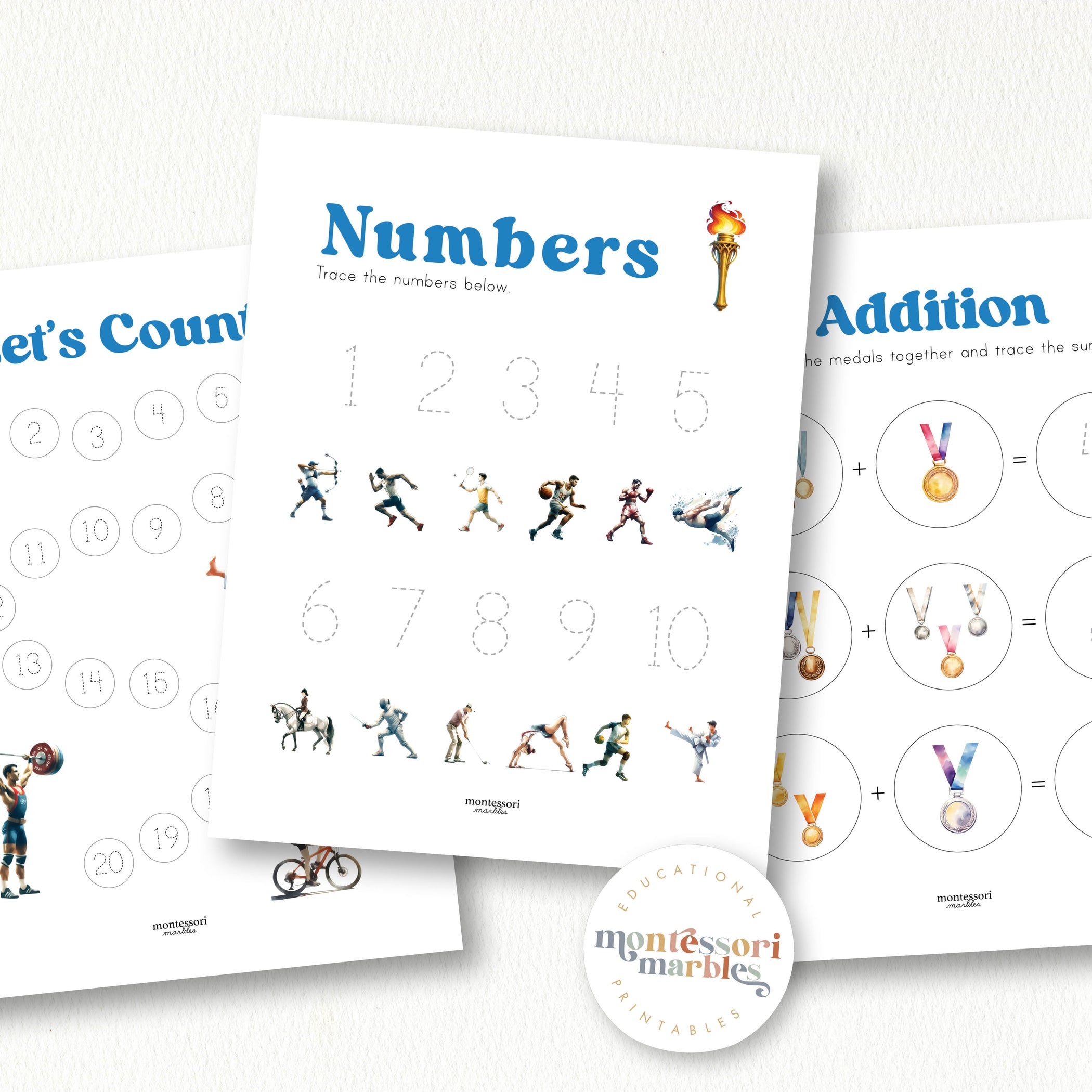 Summer Olympics Bundle | 6 Activities Ages 3-6 | Sports Printable PDF ...