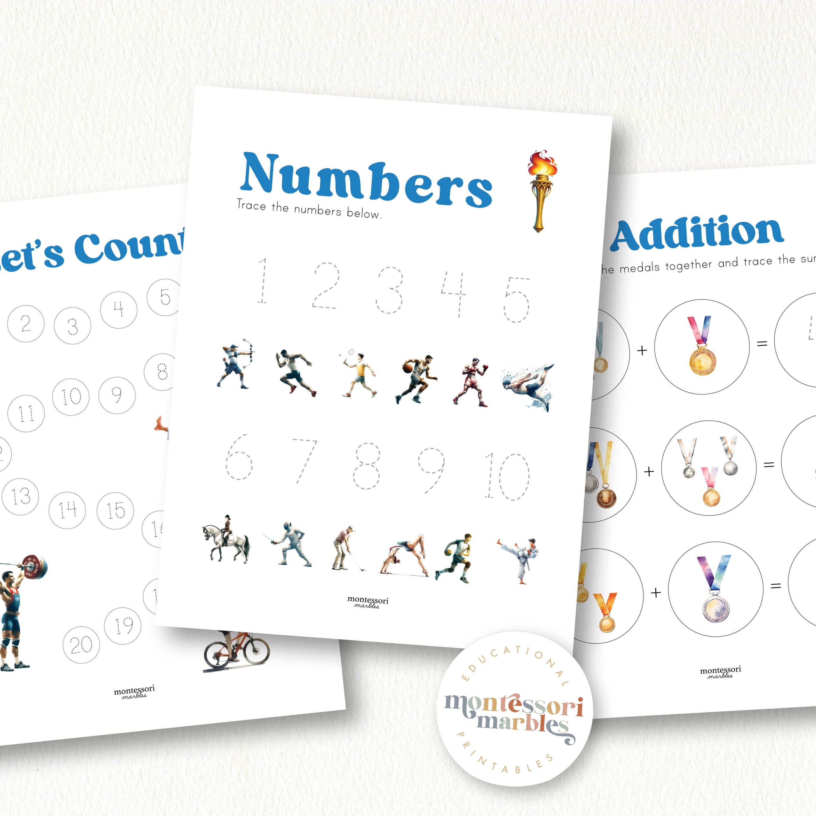 Summer Olympics Bundle | 6 Activities Ages 3-6 | Sports Printable PDF ...