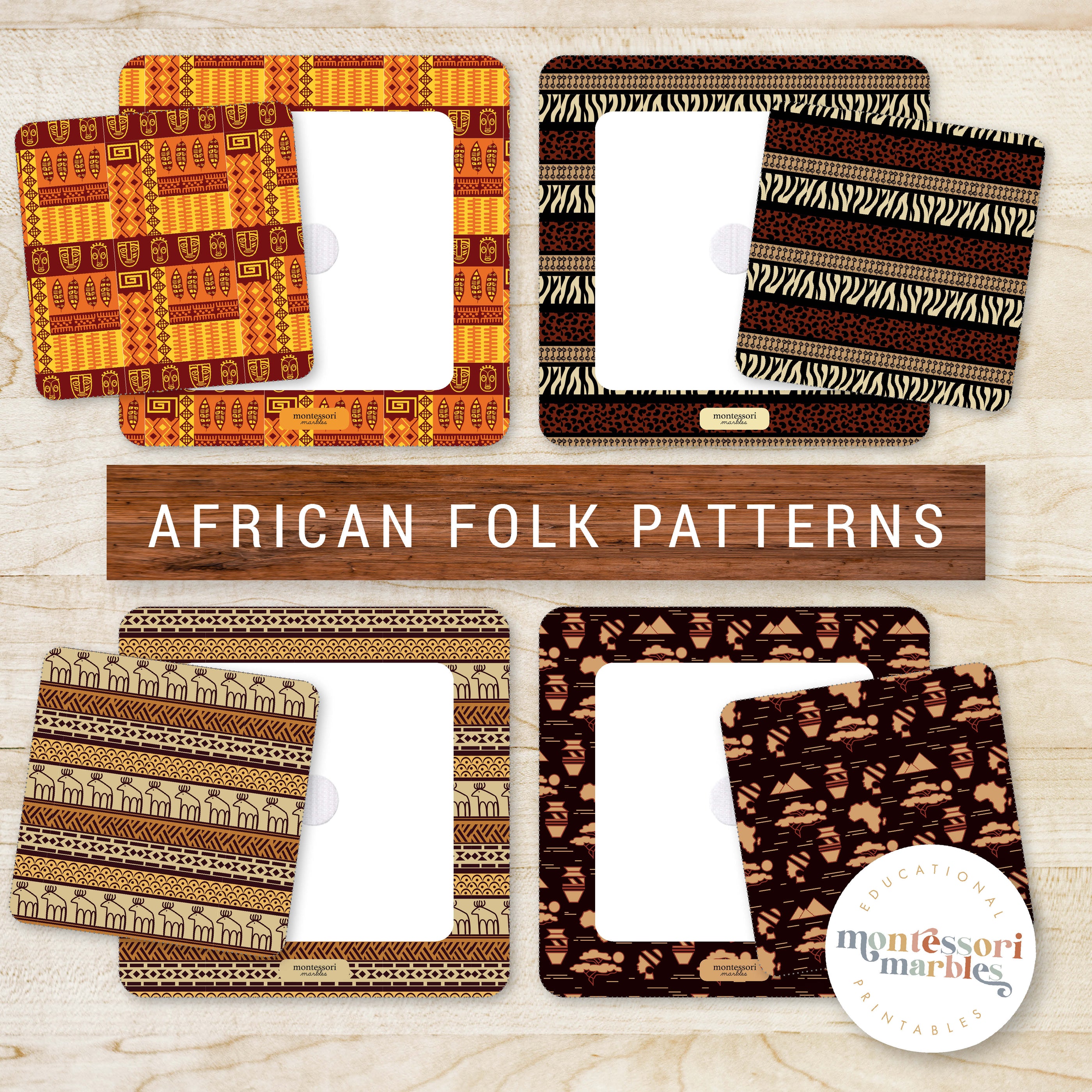 African Pattern Matching Cards | Folk Art Visual Skills Ages 4-7 ...
