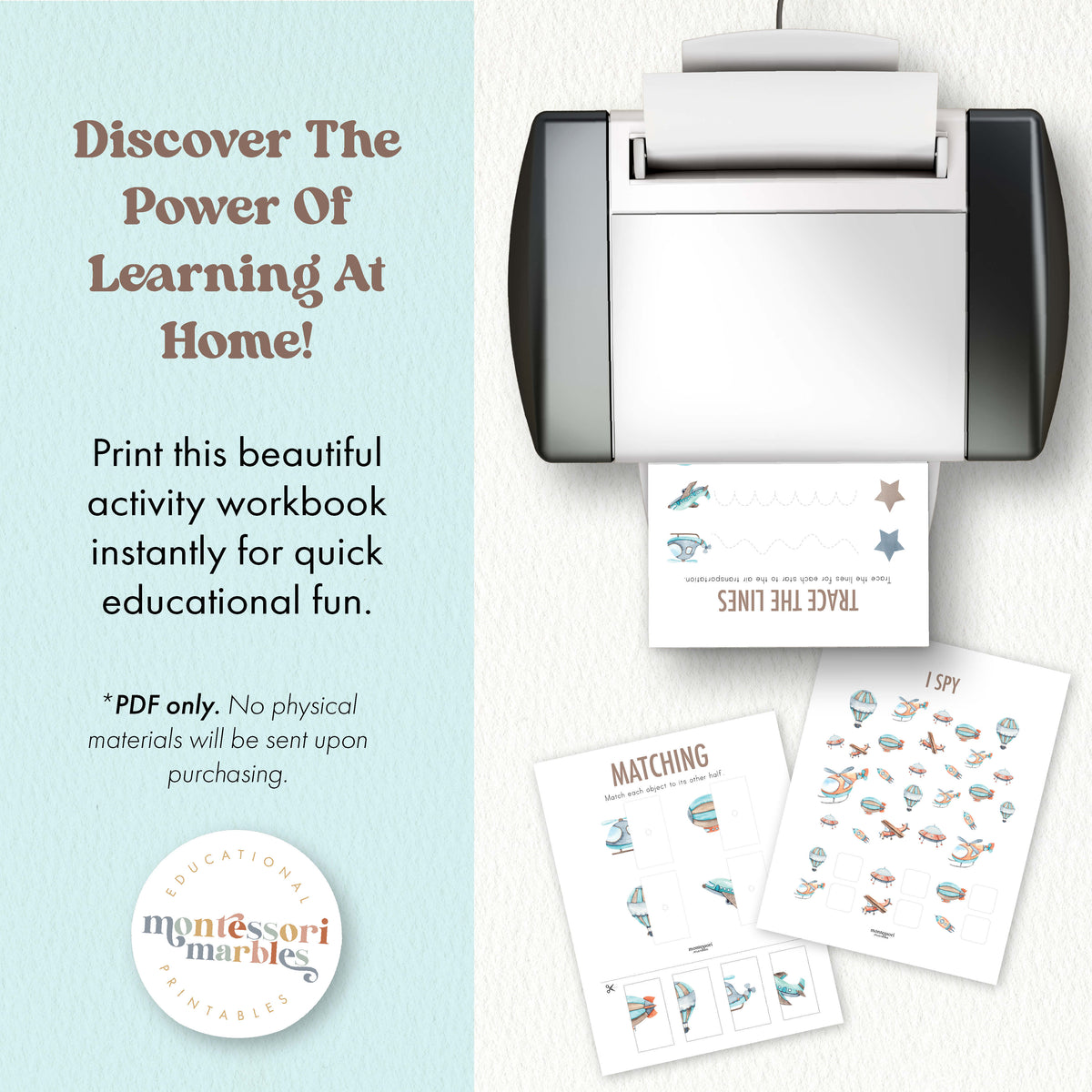 Air Transportation Activity Workbook – Montessori Marbles