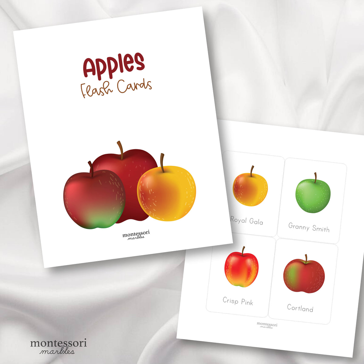 Apples Flash Cards | Montessori Inspired Printable Resources ...