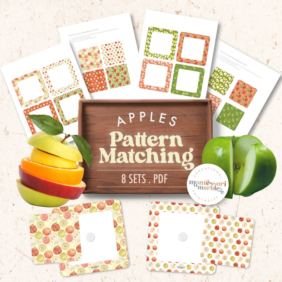 Apple Pattern Matching | Visual Discrimination Puzzle Ages 3-6 PDF ...