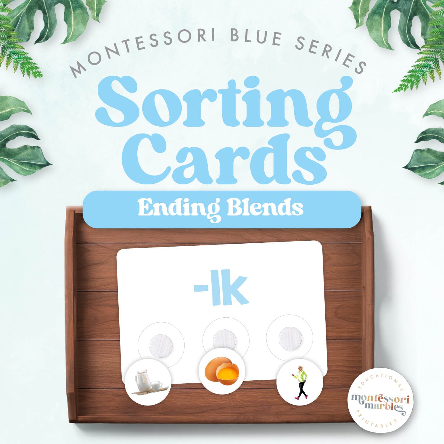 Montessori Blue Series Sorting Cards | Ending Blends – Montessori Marbles