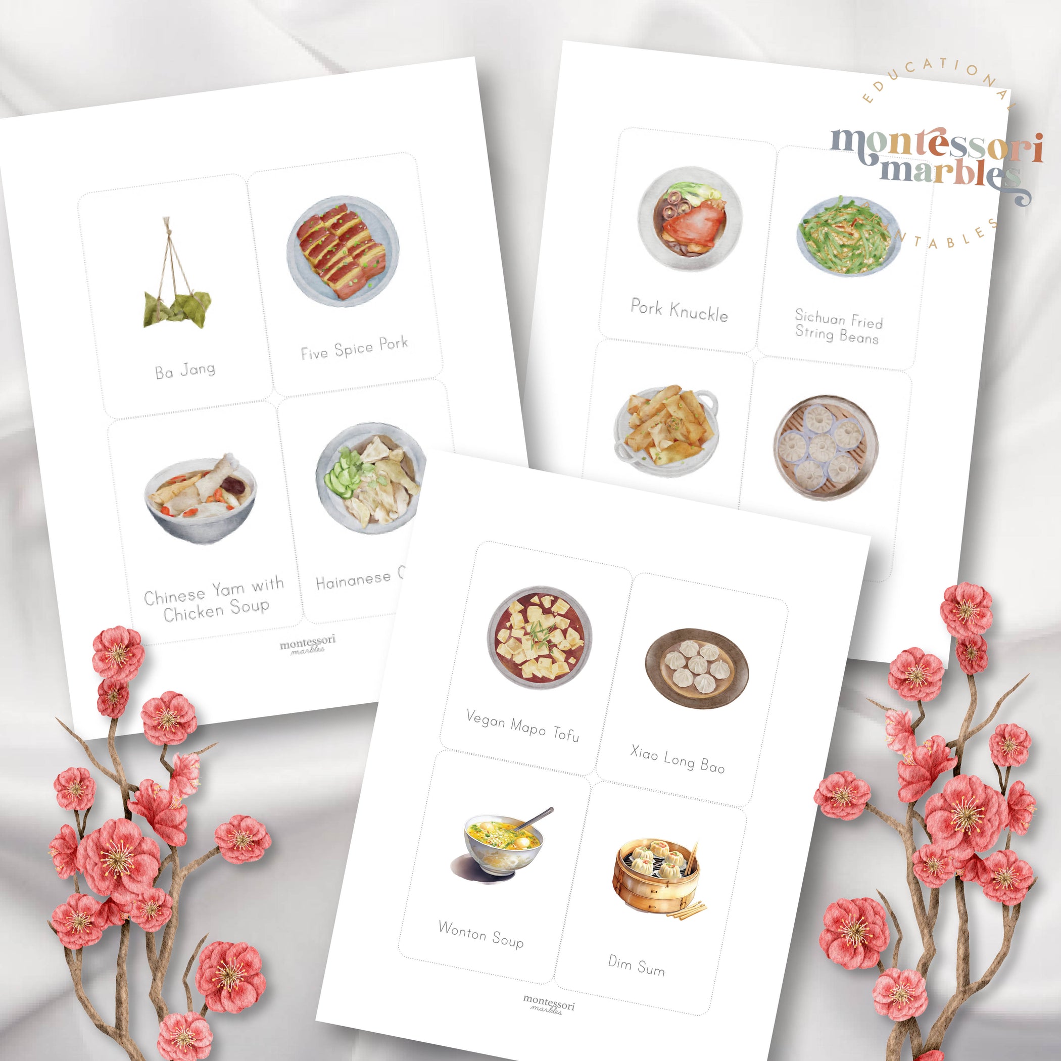 Chinese Food Flash Cards | 12 Asian Cuisine Vocabulary Ages 4-10 ...