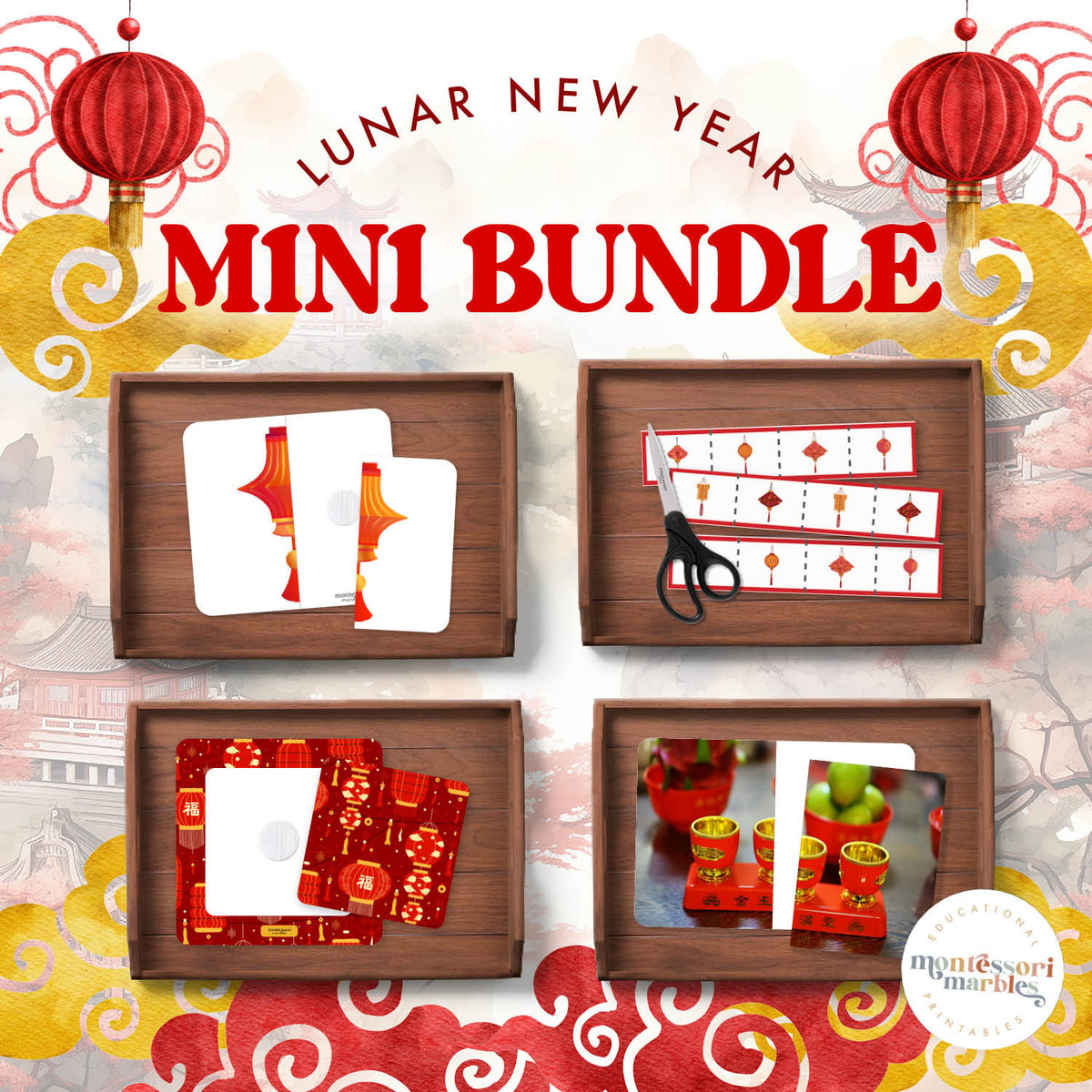 Lunar New Year Mini Bundle | 4 Activities Chinese Culture Ages 3-6 PDF ...
