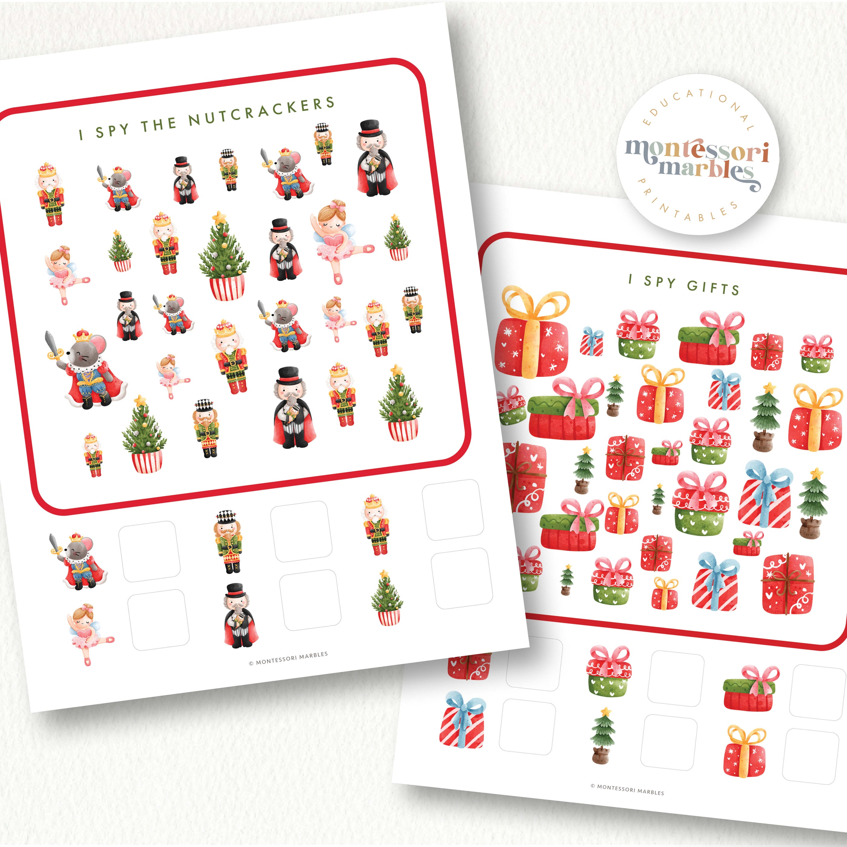 Christmas I Spy Activity | Holiday Counting Worksheets Ages 3-6 PDF ...