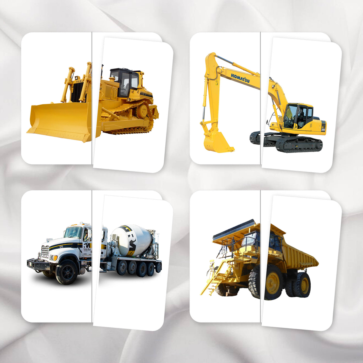 Construction Mini Bundle | 4 Activities Cutting Matching Puzzles 3-5 ...