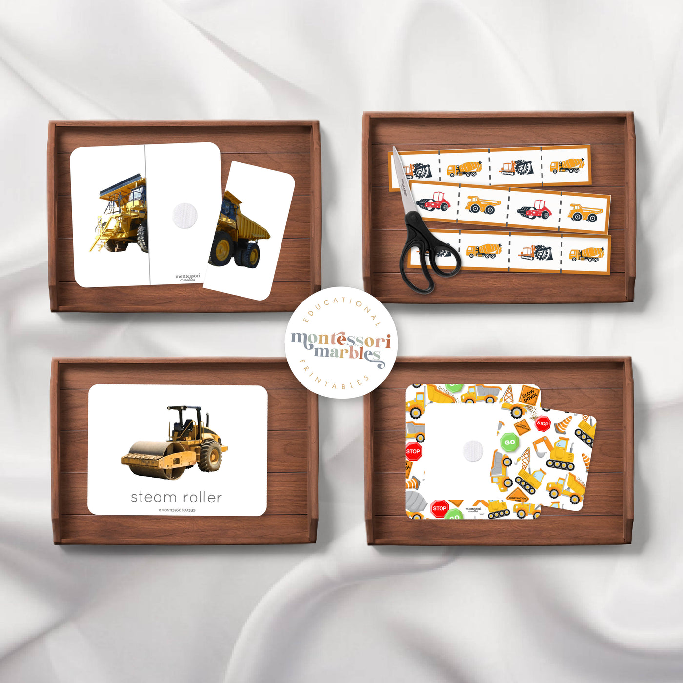 Construction Mini Bundle | 4 Activities Cutting Matching Puzzles 3-5 ...