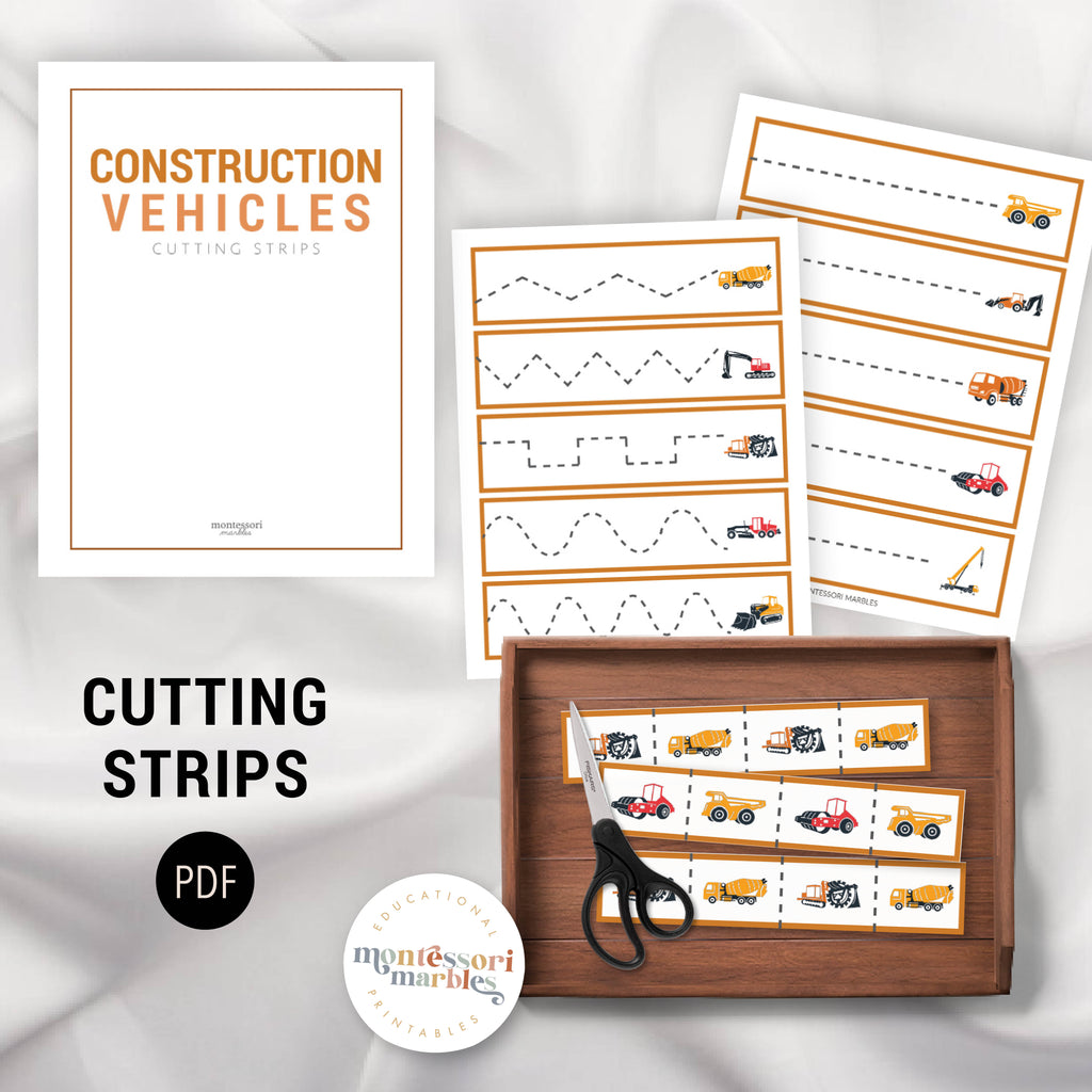 Construction Vehicles — Montessori Marbles