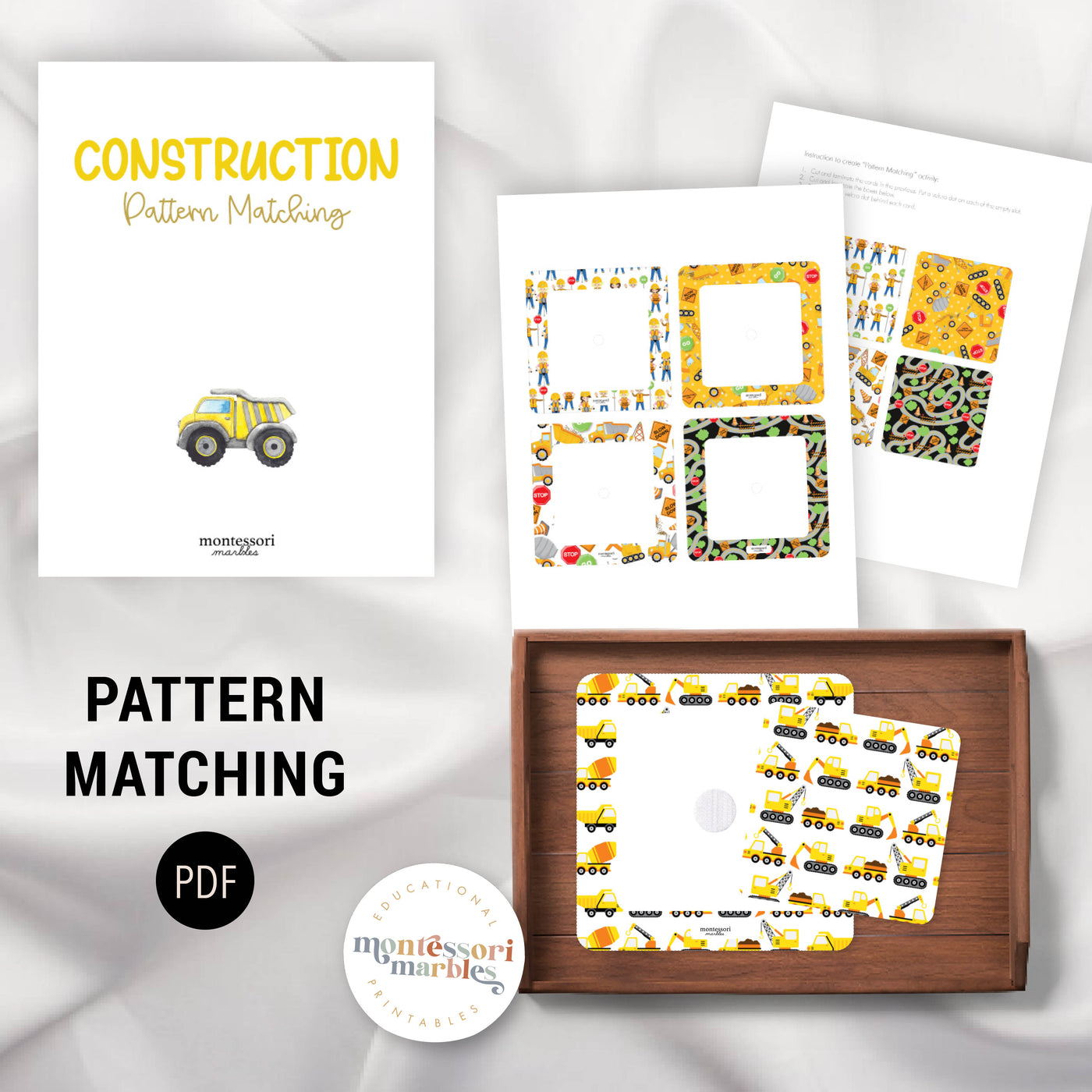 Construction Mini Bundle | 4 Activities Cutting Matching Puzzles 3-5 ...