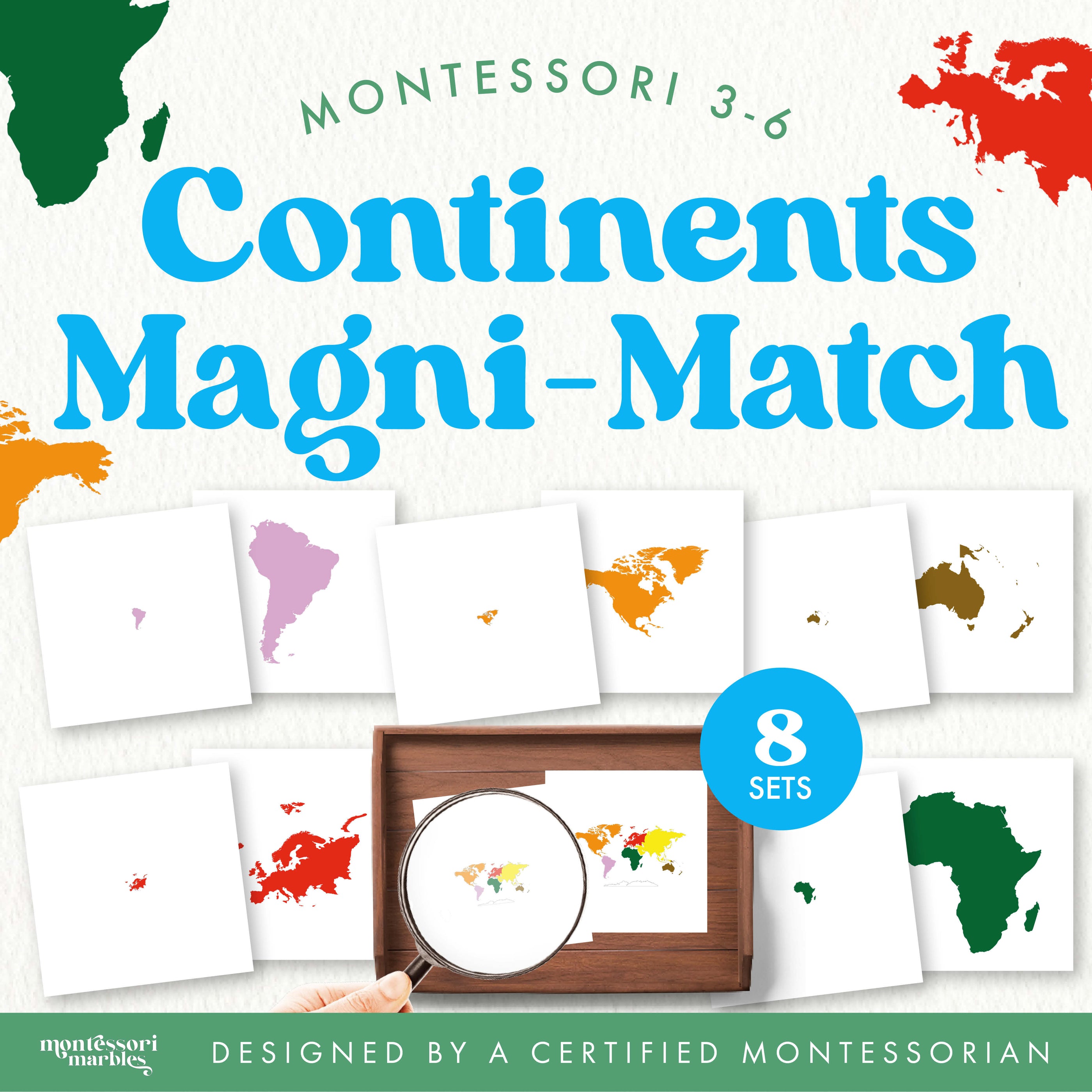 Seven Continents Magni Match | Geography Activity Ages 3-7 | PDF ...