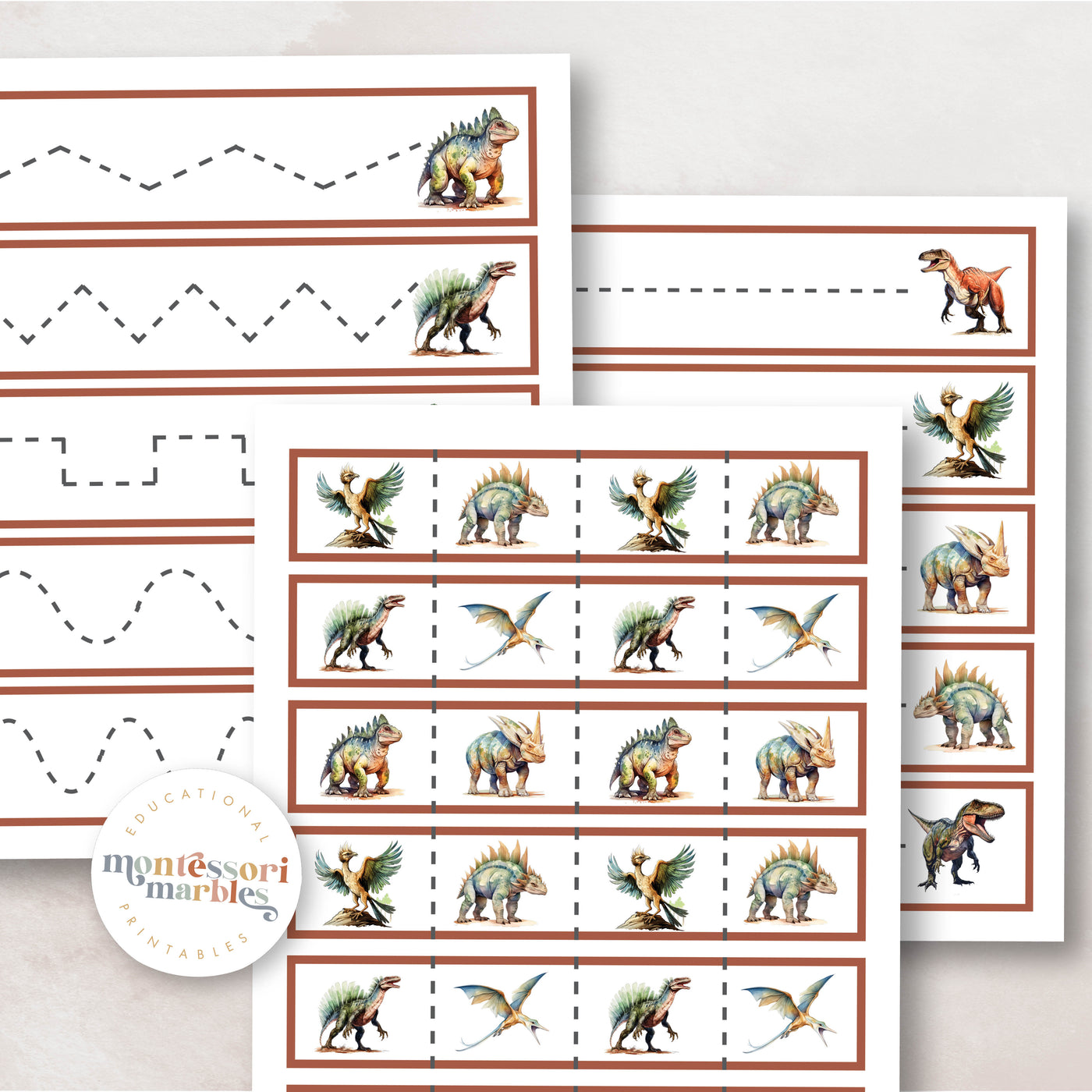 Dinosaurs Mini Bundle | 3 Activities Flash Cards Cutting Workbook 3-6 ...